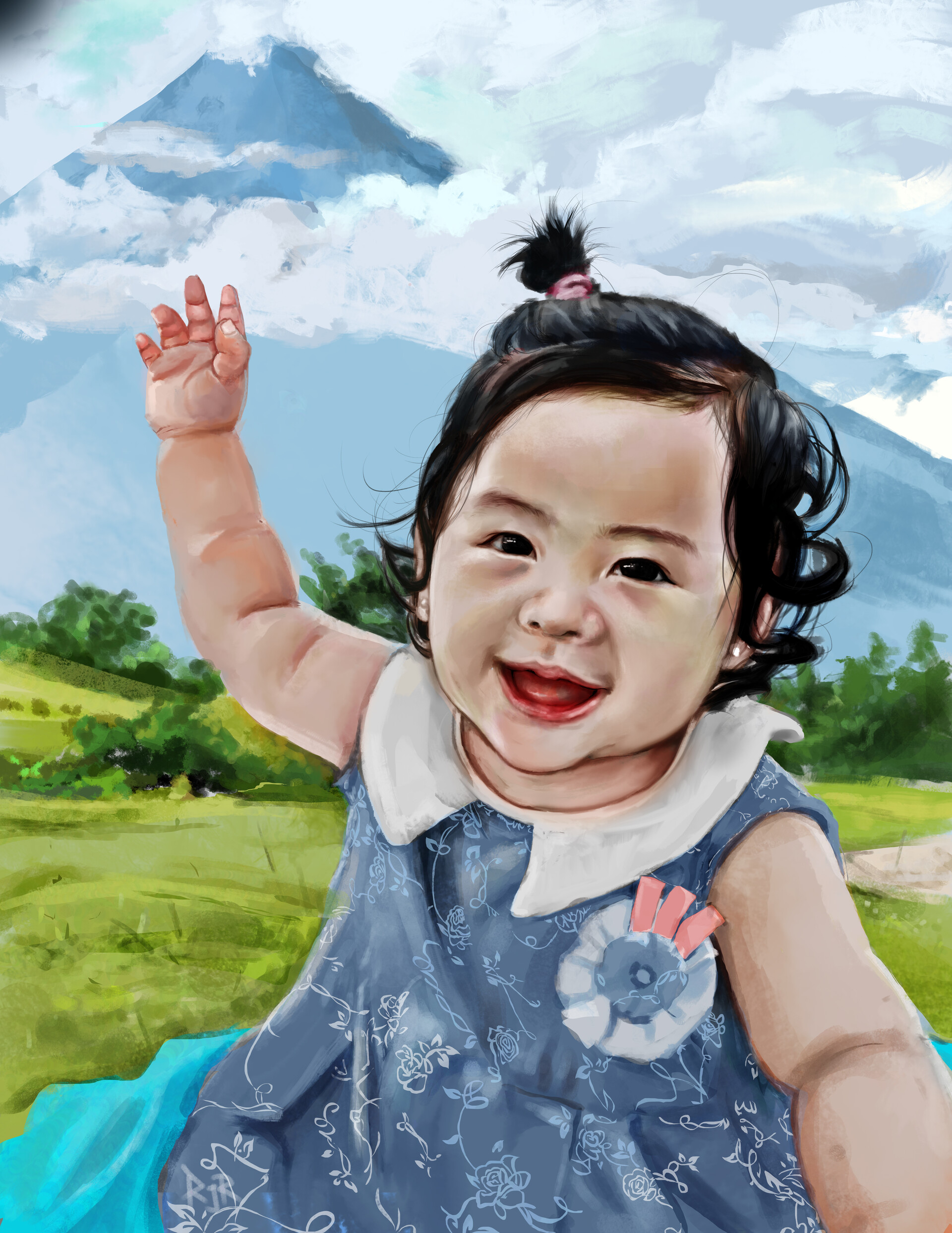 ArtStation - Baby Erin Digital Portrait