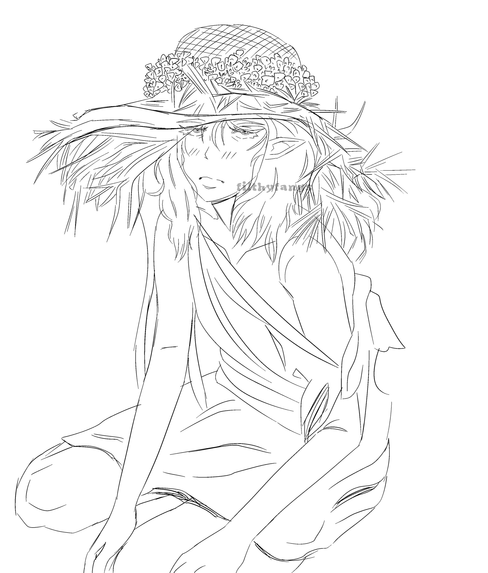 ArtStation - "Straw Hat" - Photo Drawing Study