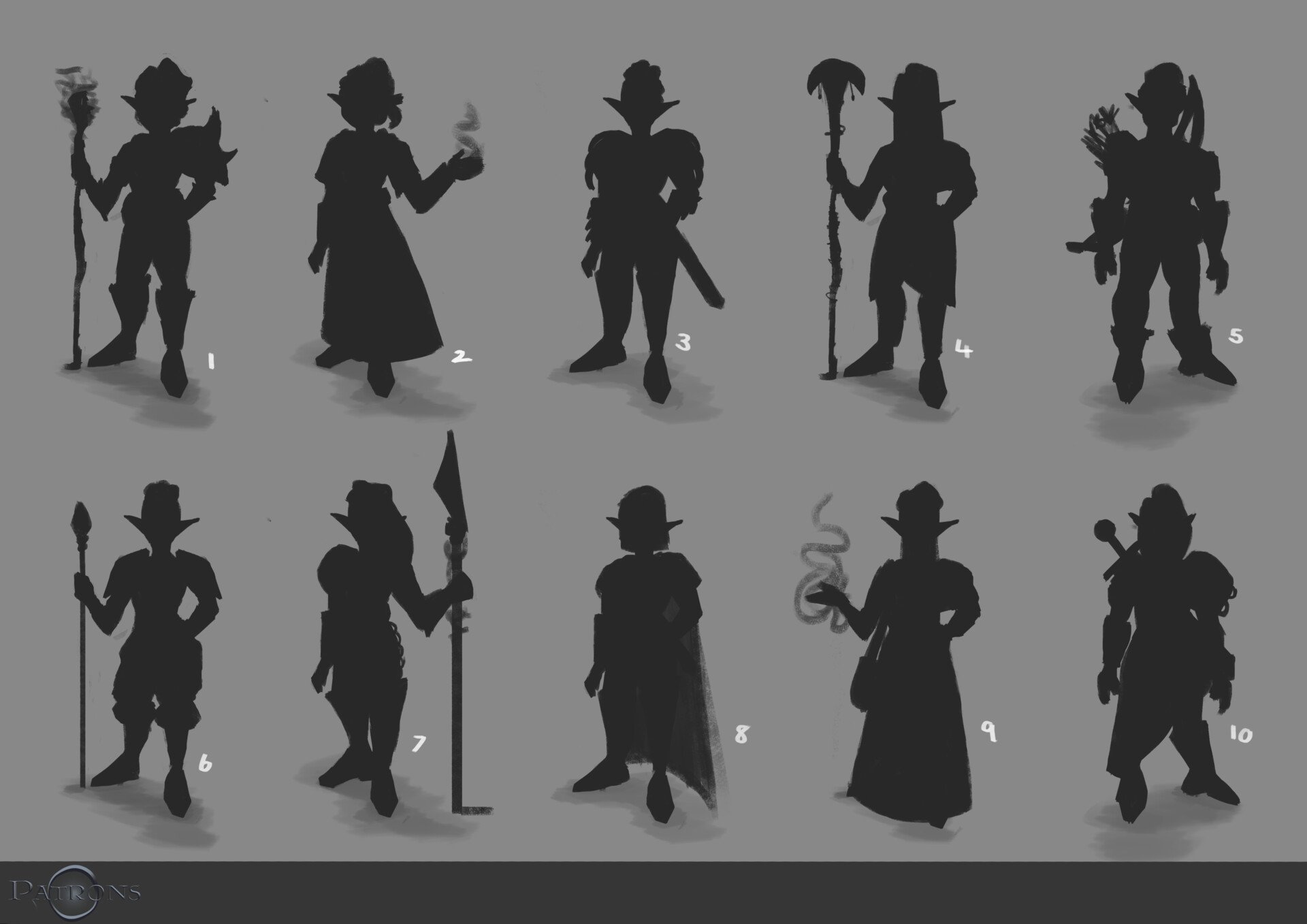 ArtStation - Character Silhouette Concepts