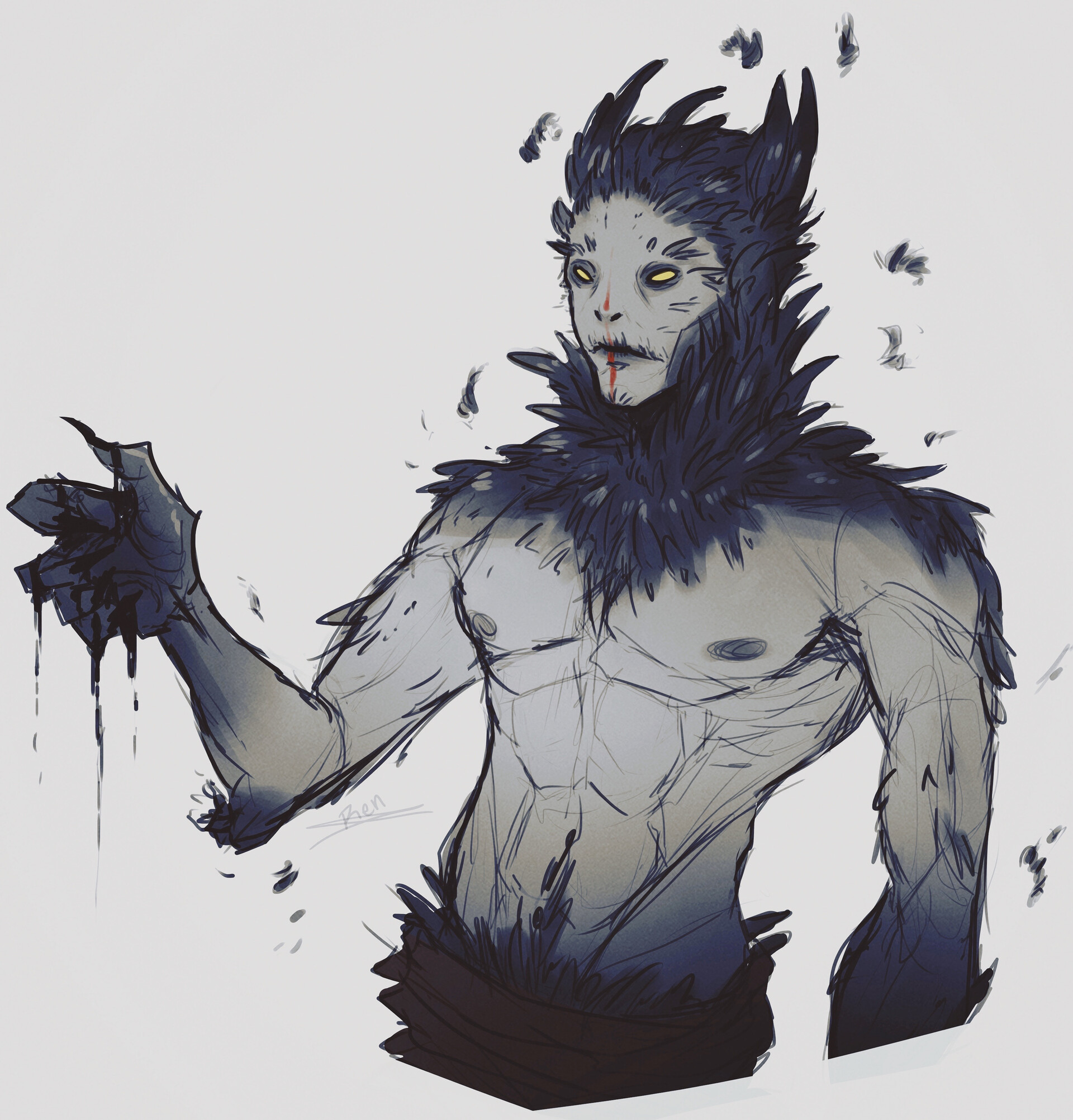 ArtStation - Spooky season sketch