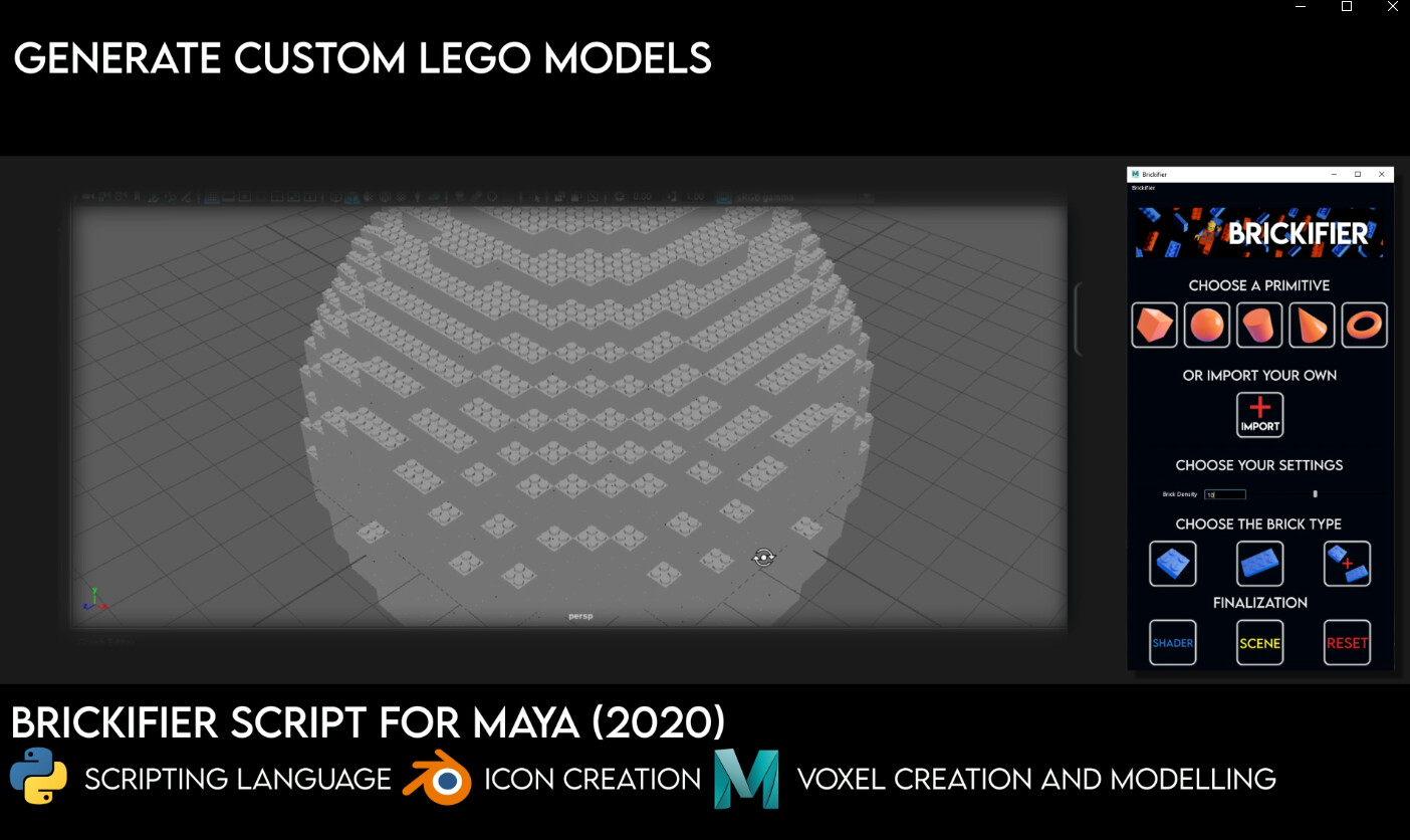 ArtStation - Brickifier Script for Maya