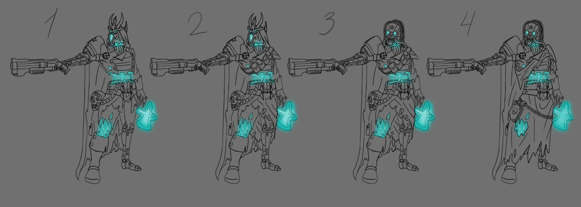 ArtStation - Steampunk Undead variations