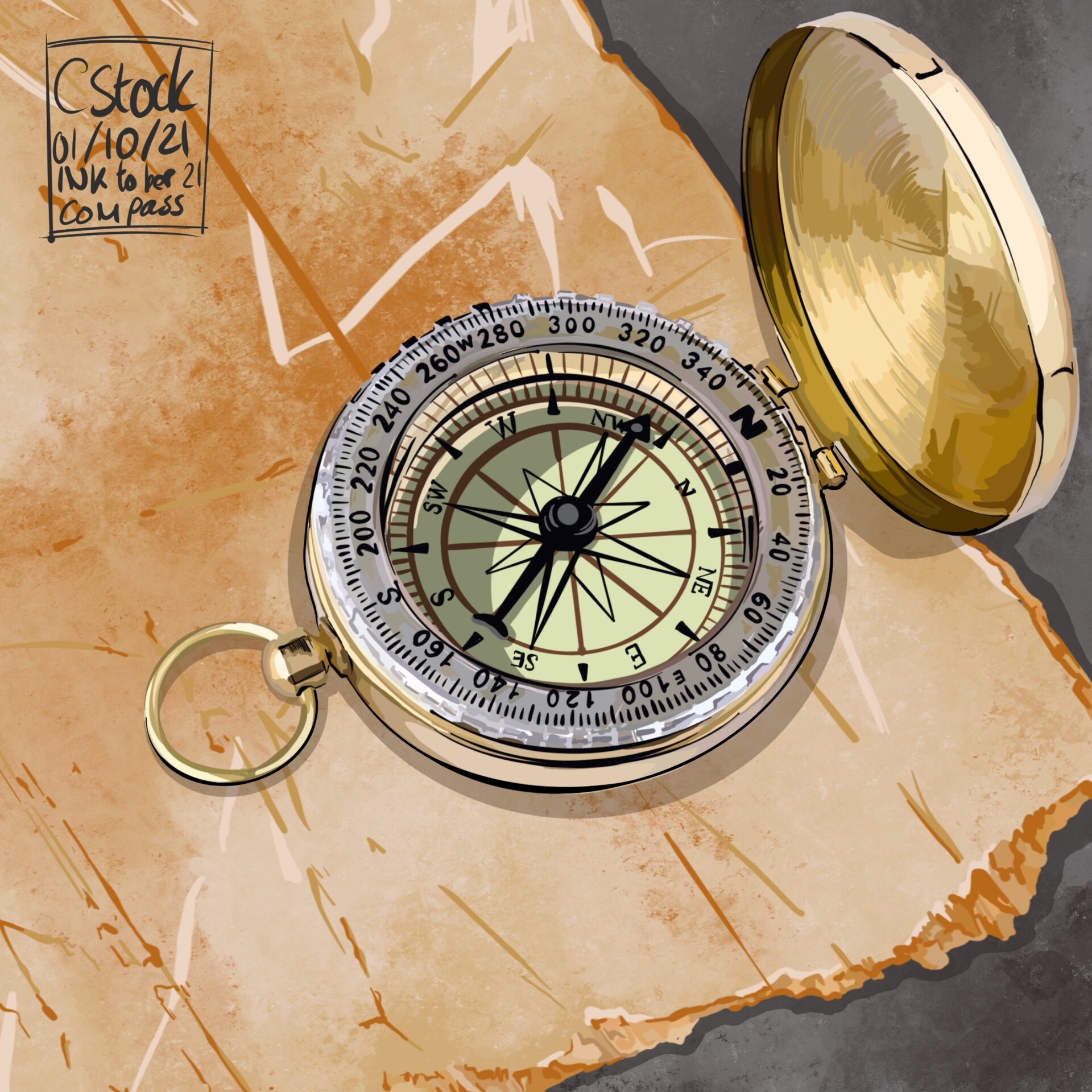 ArtStation - Compass ~ Inktober 21
