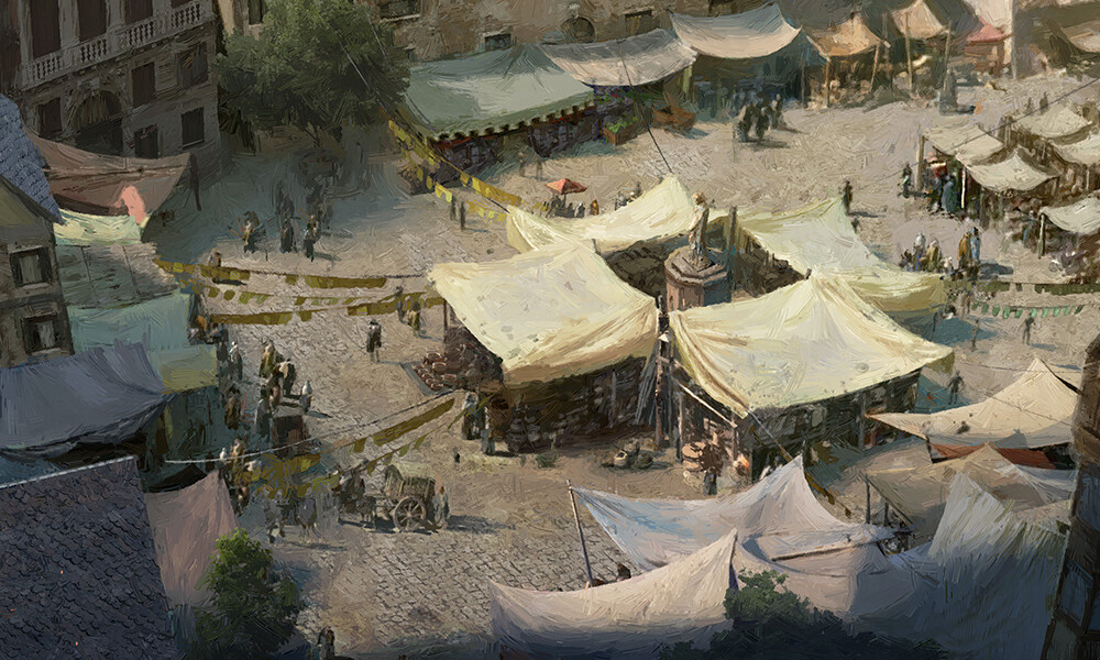 ArtStation - Market illustration