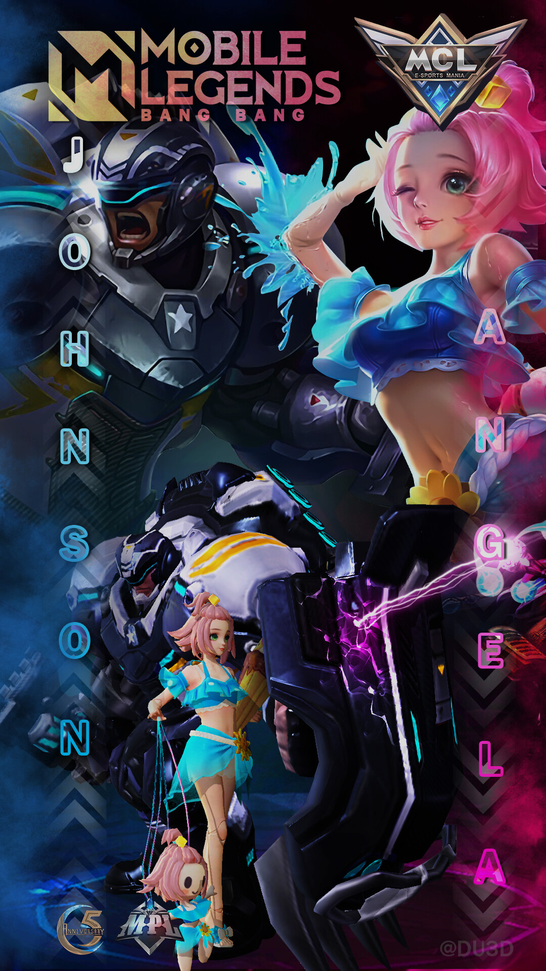 ArtStation - ANGELA & JOHNSON MLBB HD PHONE WALLPAPER