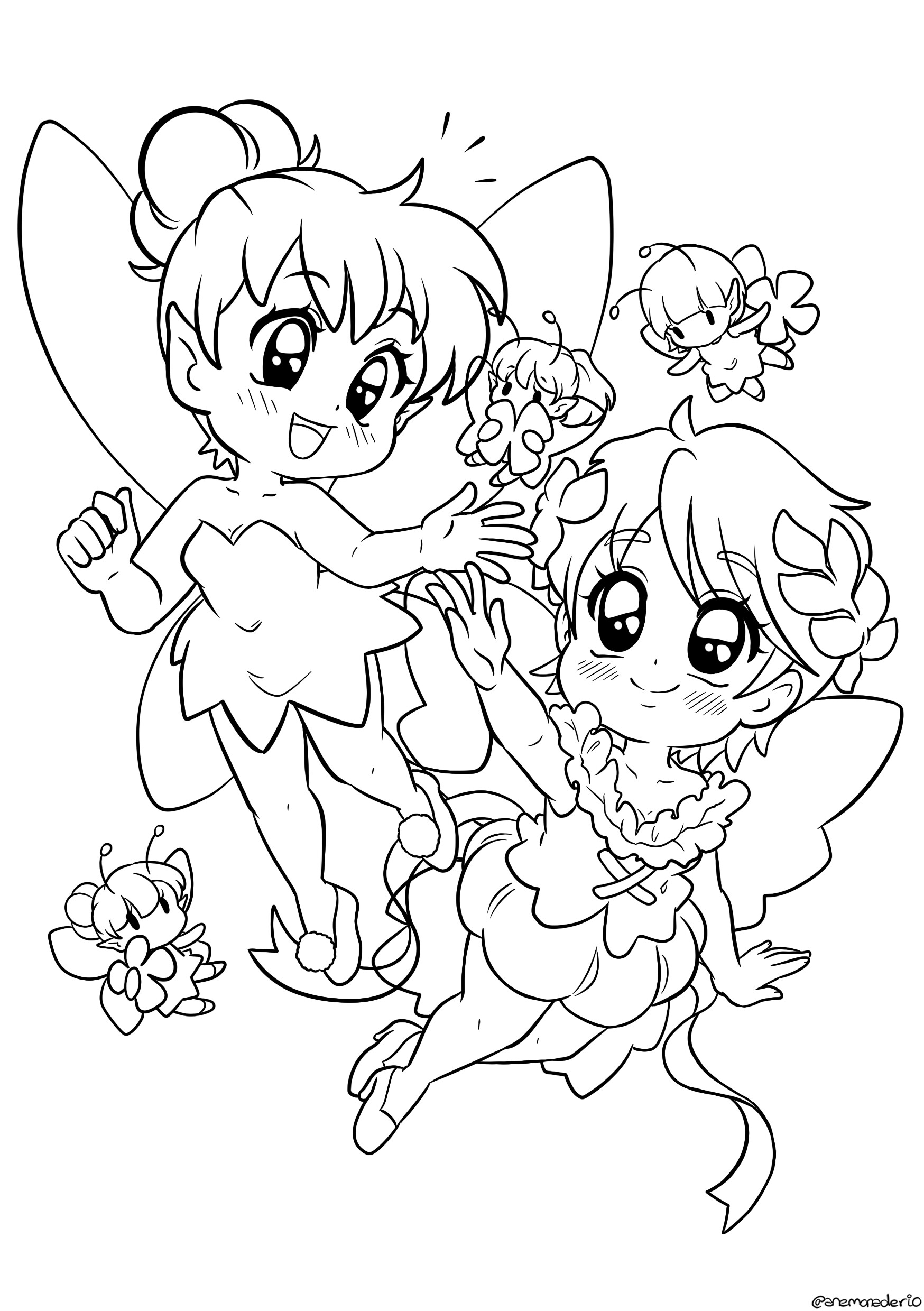 tinkerbell valentines coloring pages