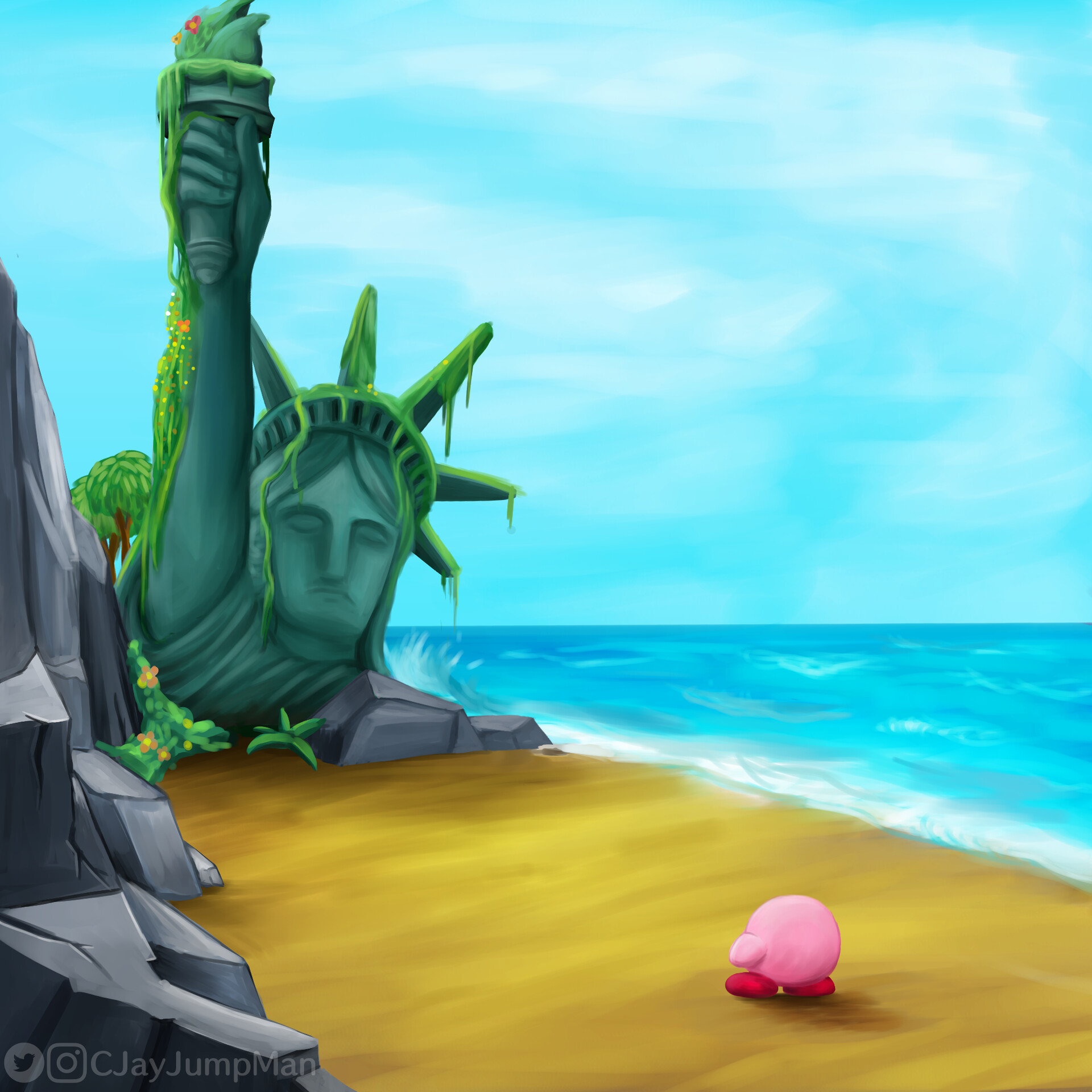 ArtStation - Kirby and the Forgotten Land illustration