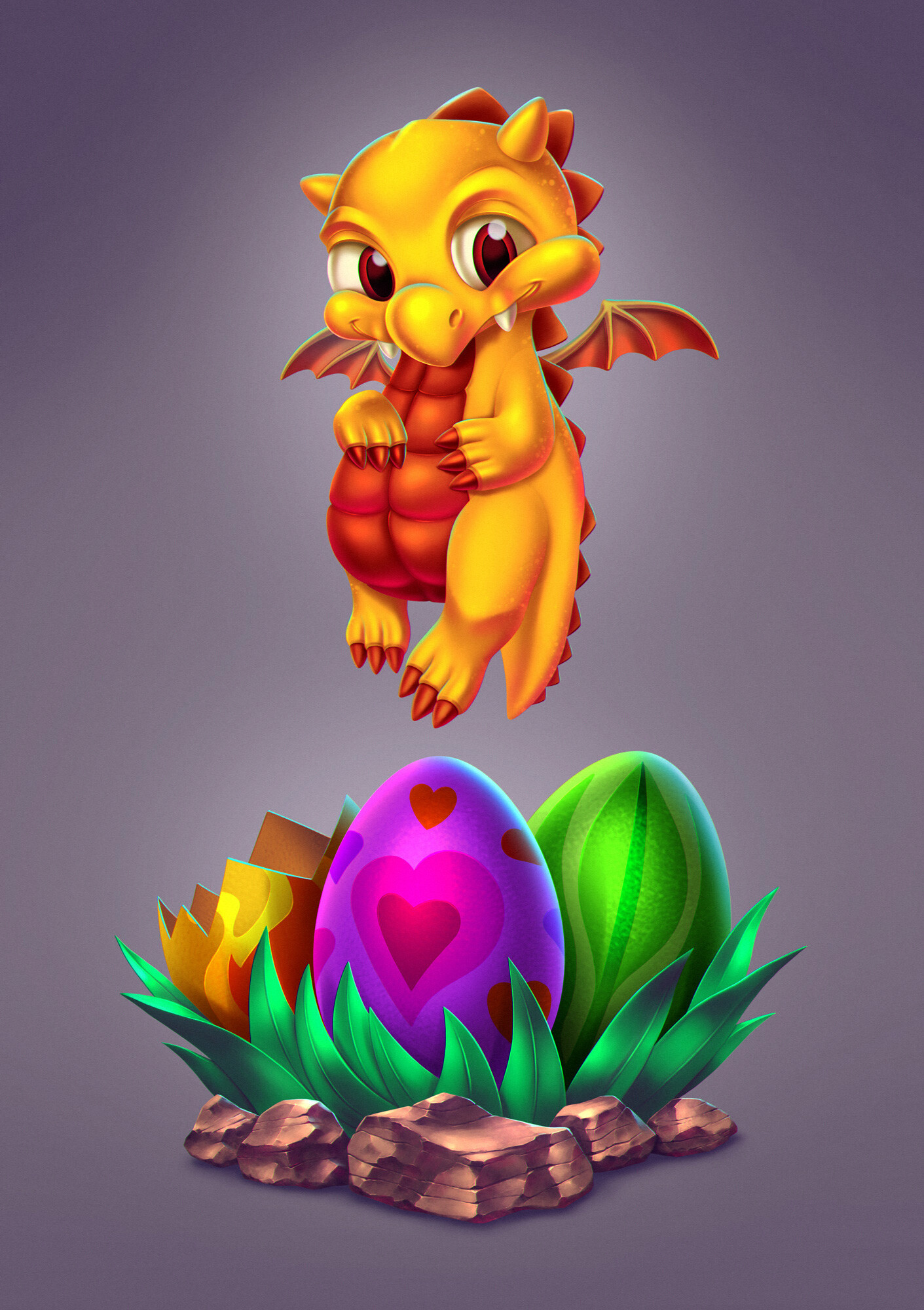 ArtStation - JPCS Little Dragons - Yellow