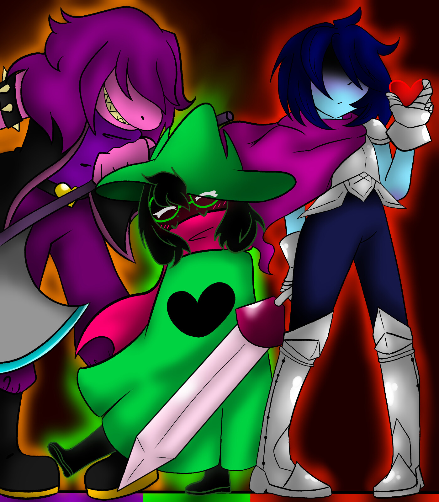 Artstation Kris Ralsei And Susie