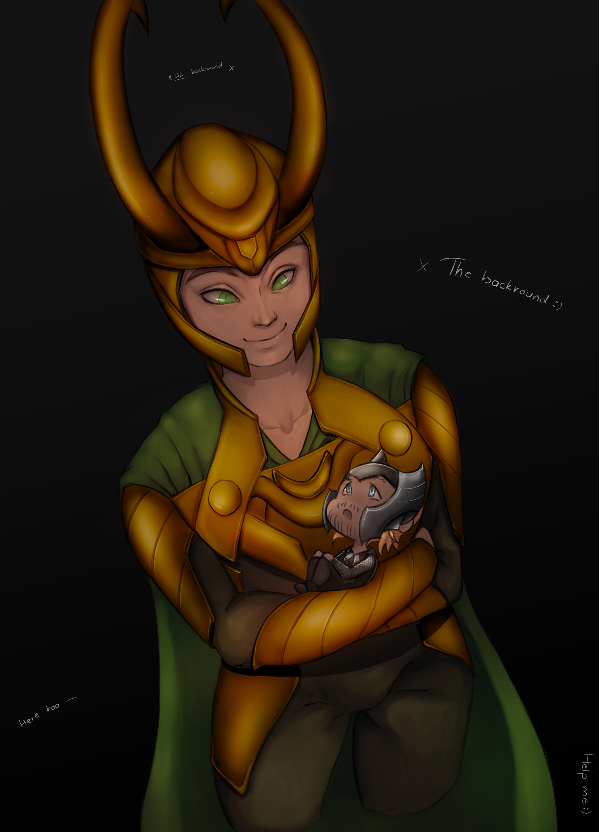 ArtStation - Little one (Loki fanart)