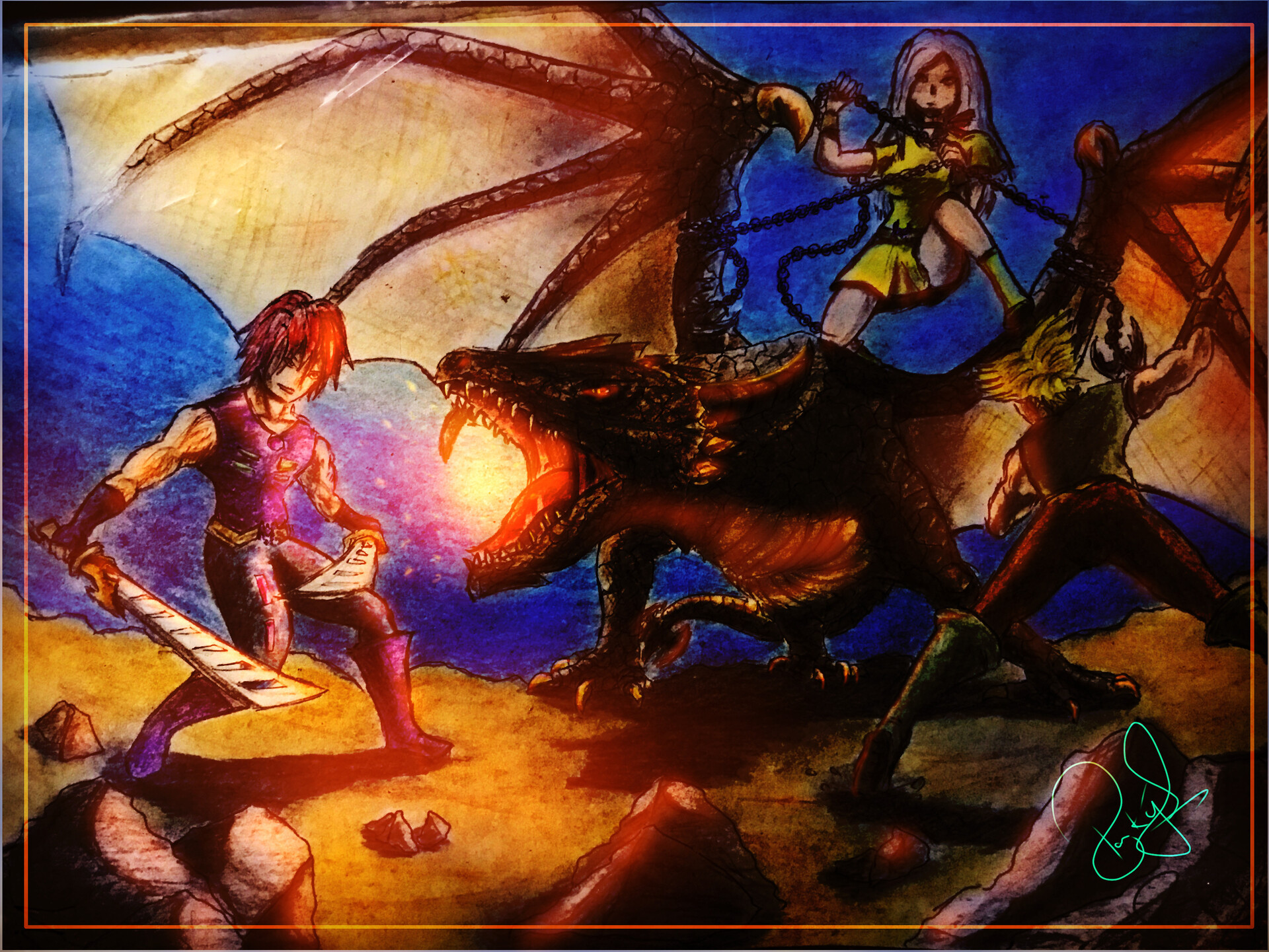 ArtStation - Dragon Hunters vs Dragon Roxanne [OCs]