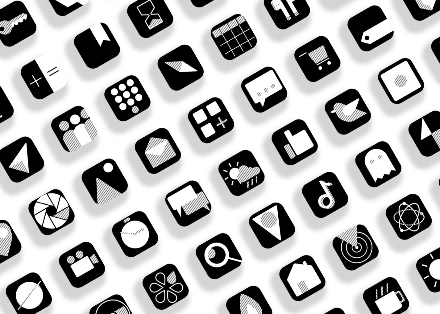 ArtStation - black & white geometric app icons