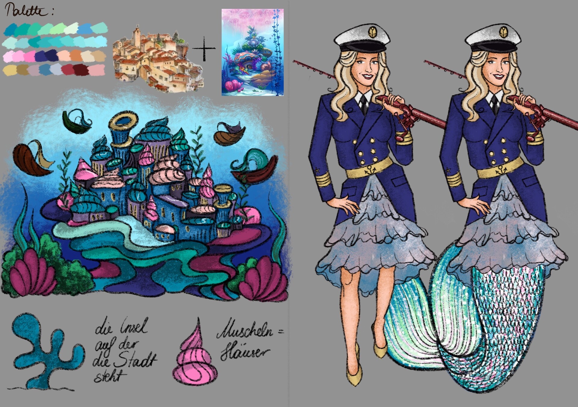 ArtStation - Graceful harbor master with fishing rod