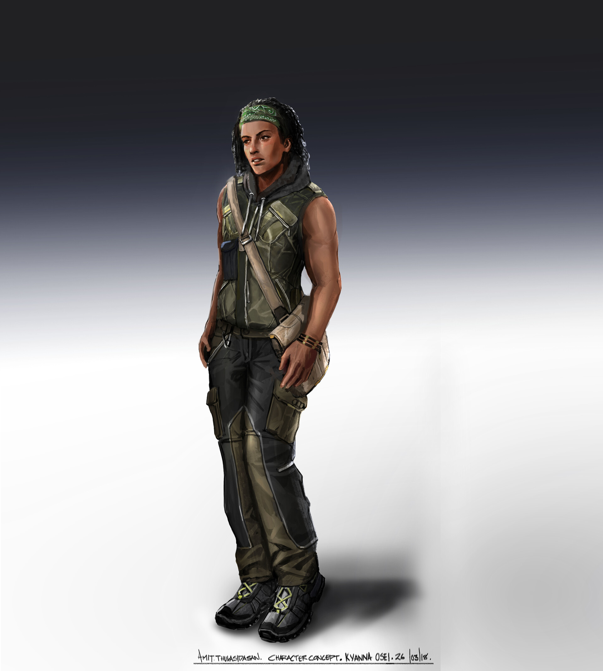 ArtStation - Omnicron Protocol Character Concept: Kyanna Osei