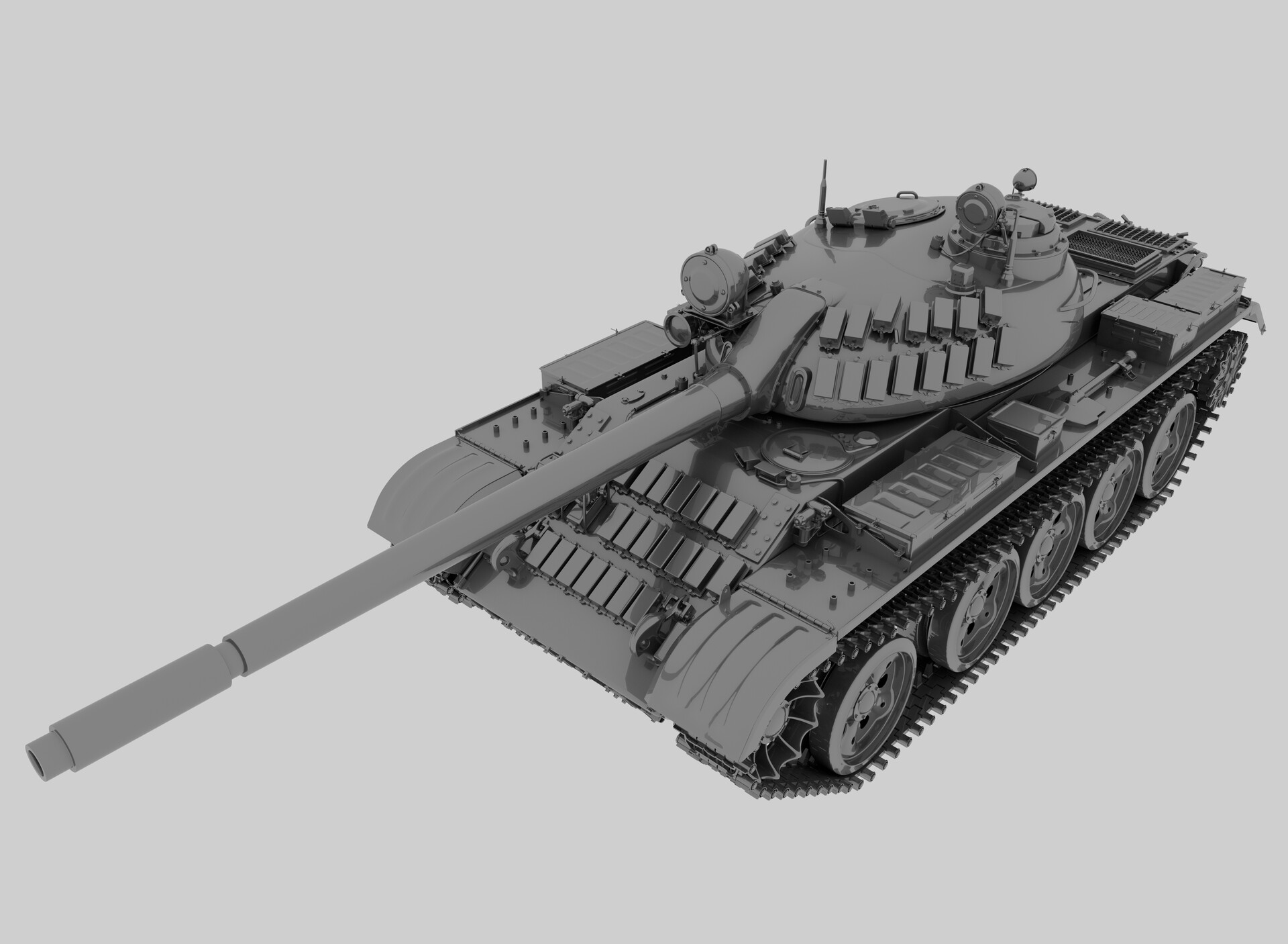 ArtStation - Tank T-55. 3D modeling in Autodesk Maya