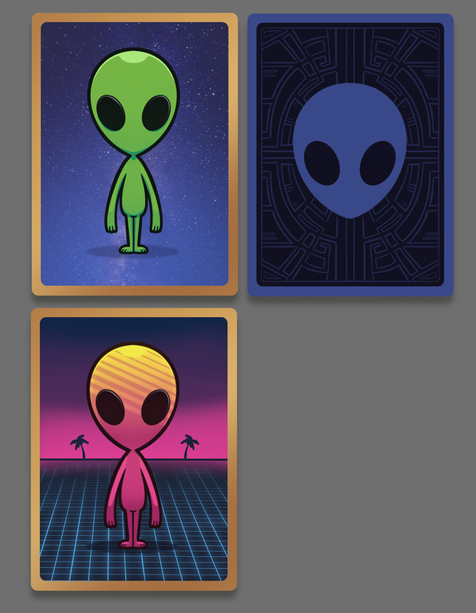 ArtStation - Alien Card Designs