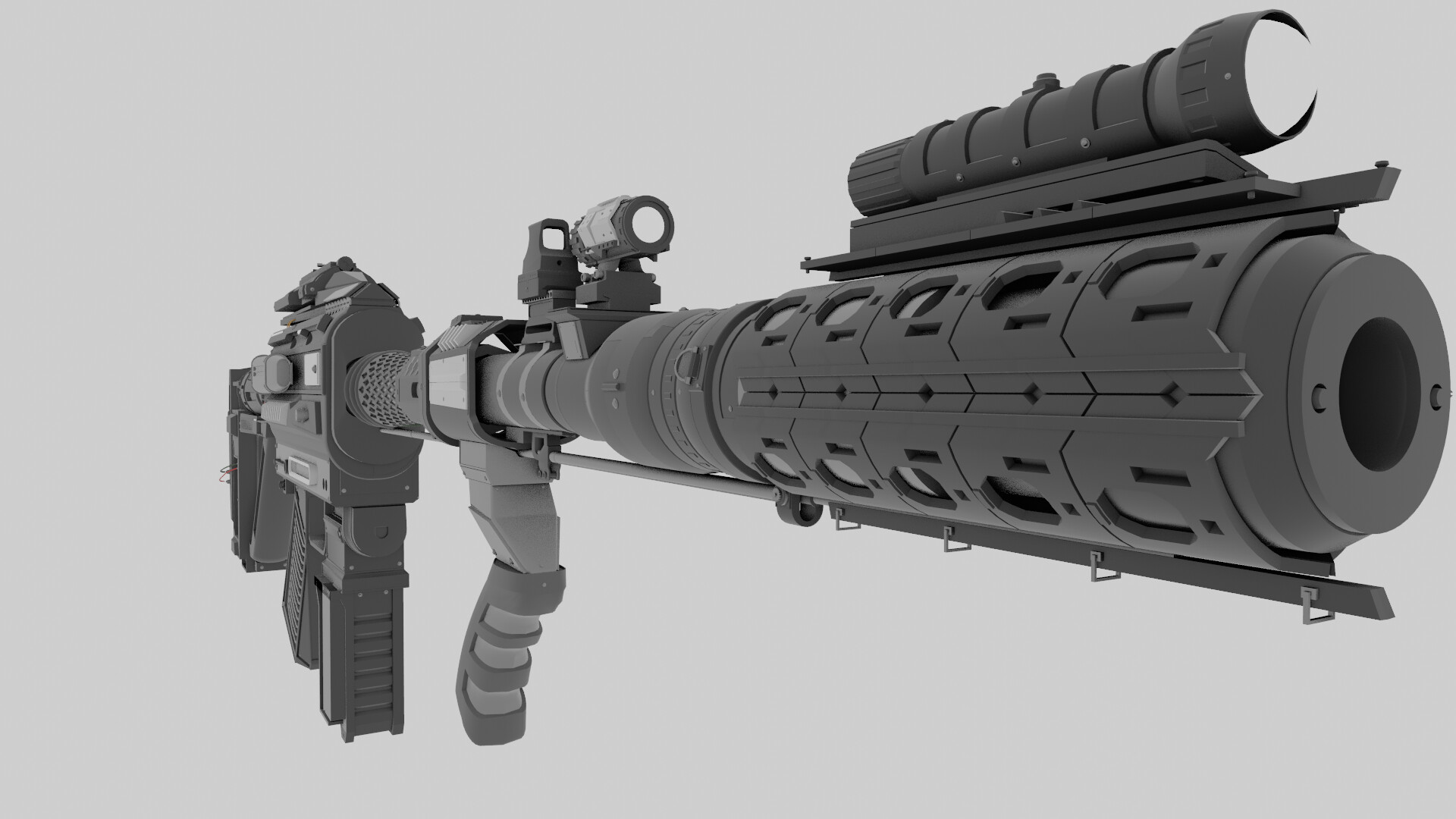ArtStation - Semi Futuristic Rifle 2032
