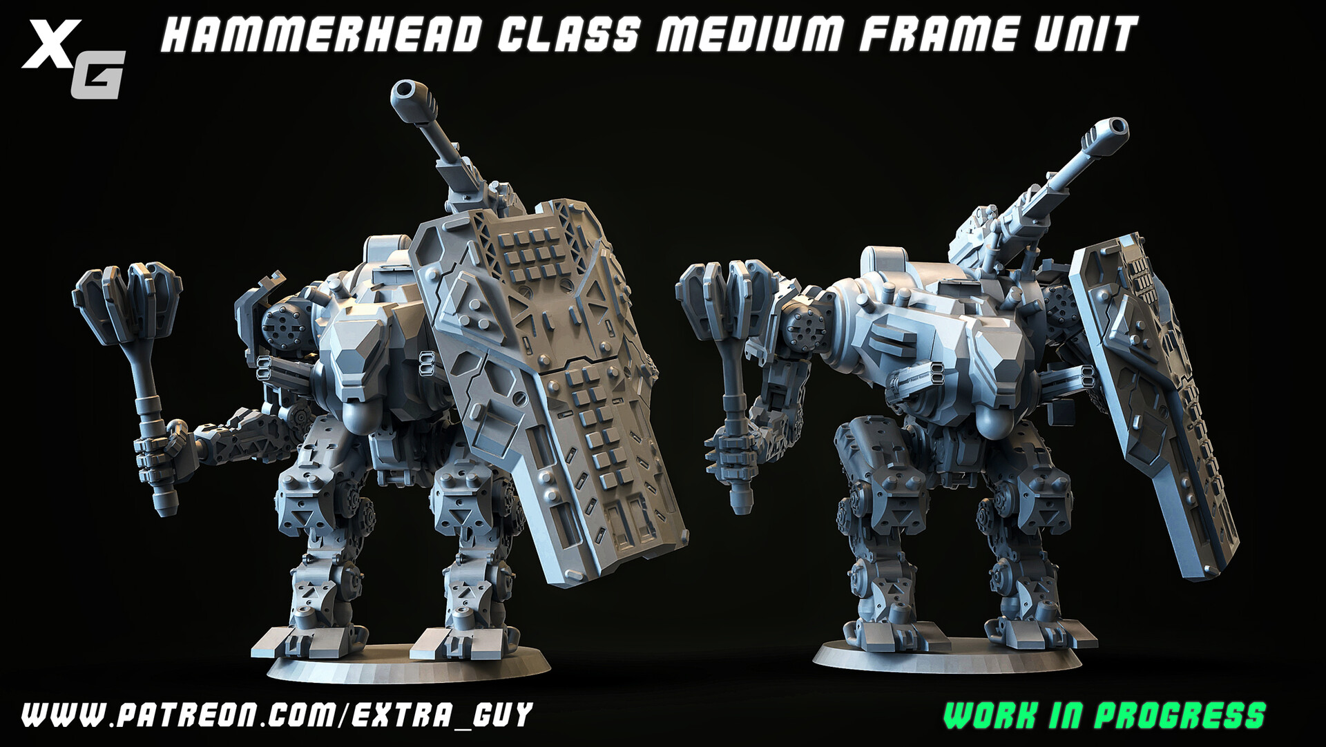 ArtStation - Hammerhead Class Medium Frame Melee Weapon 3D Printable