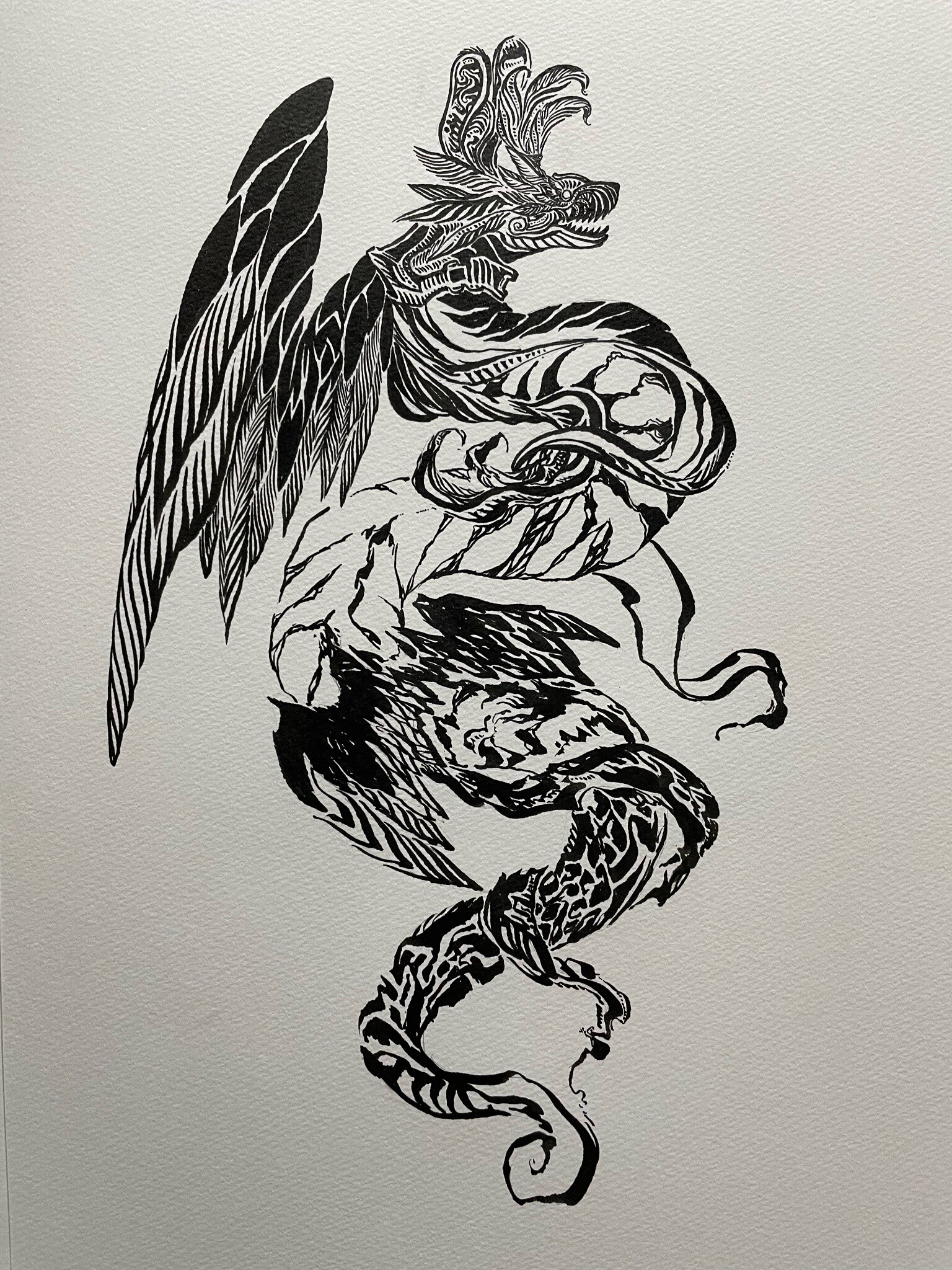 ArtStation - Hand drawing myth creature