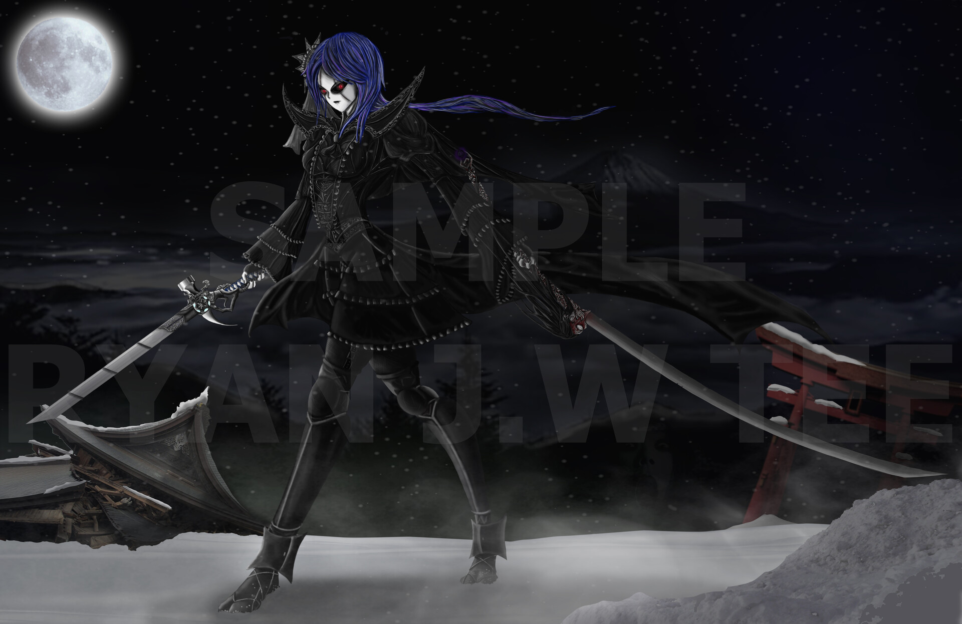 ArtStation - Shadow Maidens Character Concept, "Kage no Onna"