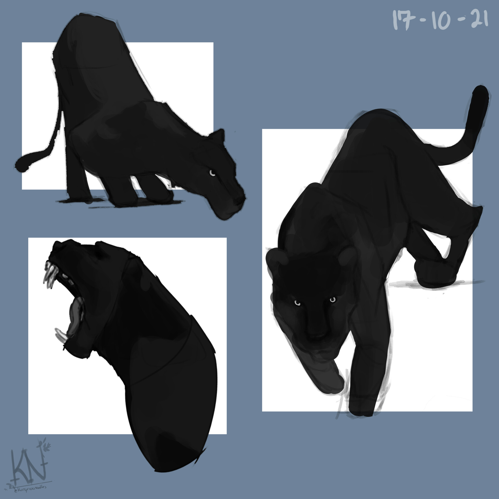 ArtStation - Big Cat Study (panthers)