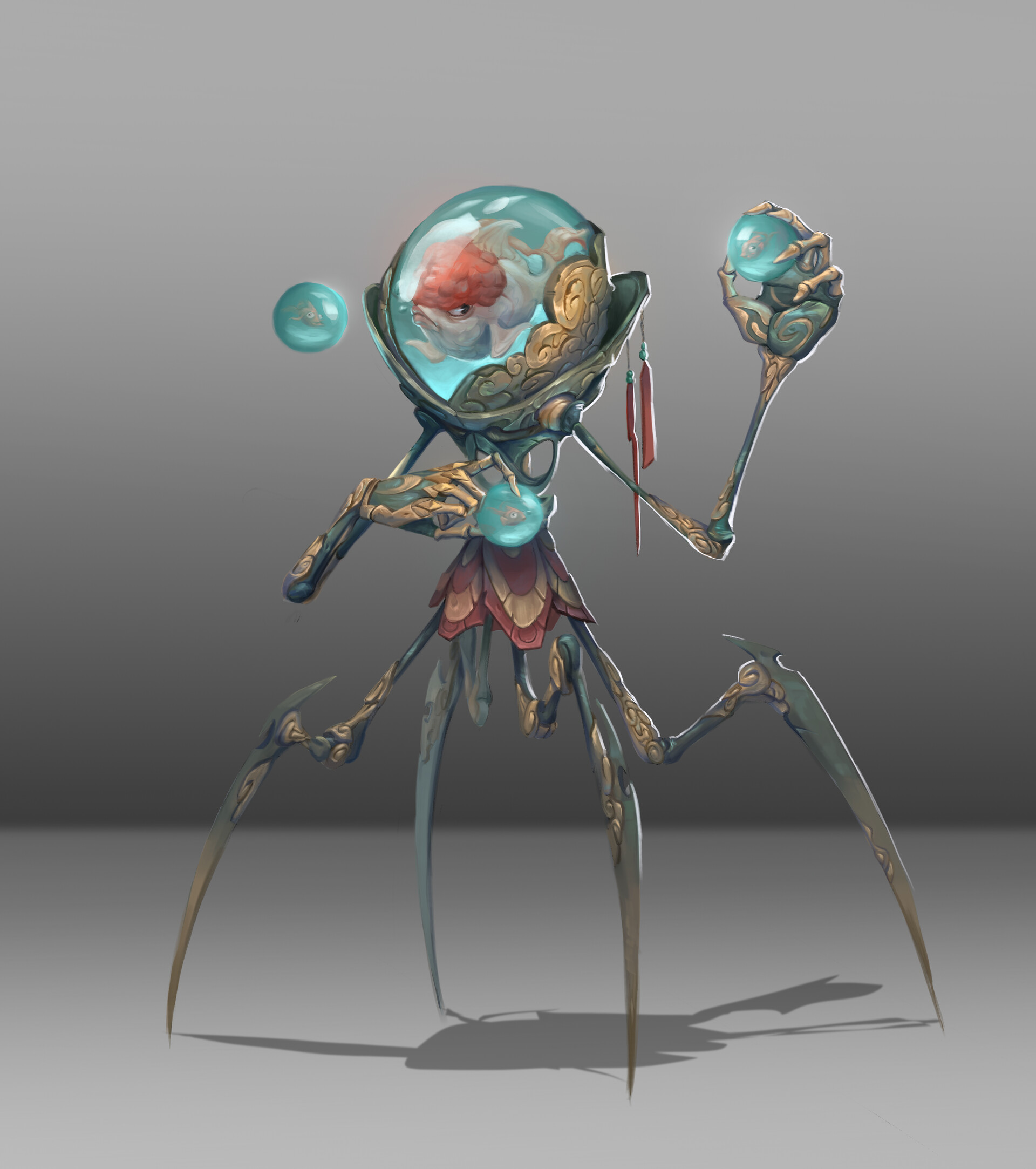 ArtStation - Smart golden fish chara design