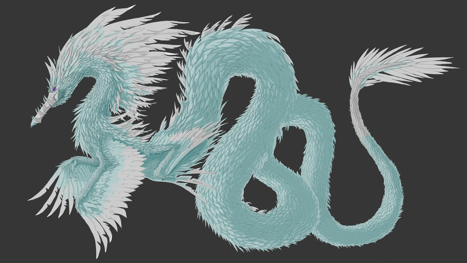 ArtStation - Dragon with feathers