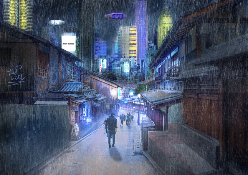 ArtStation - Cyberpunk City Concept art