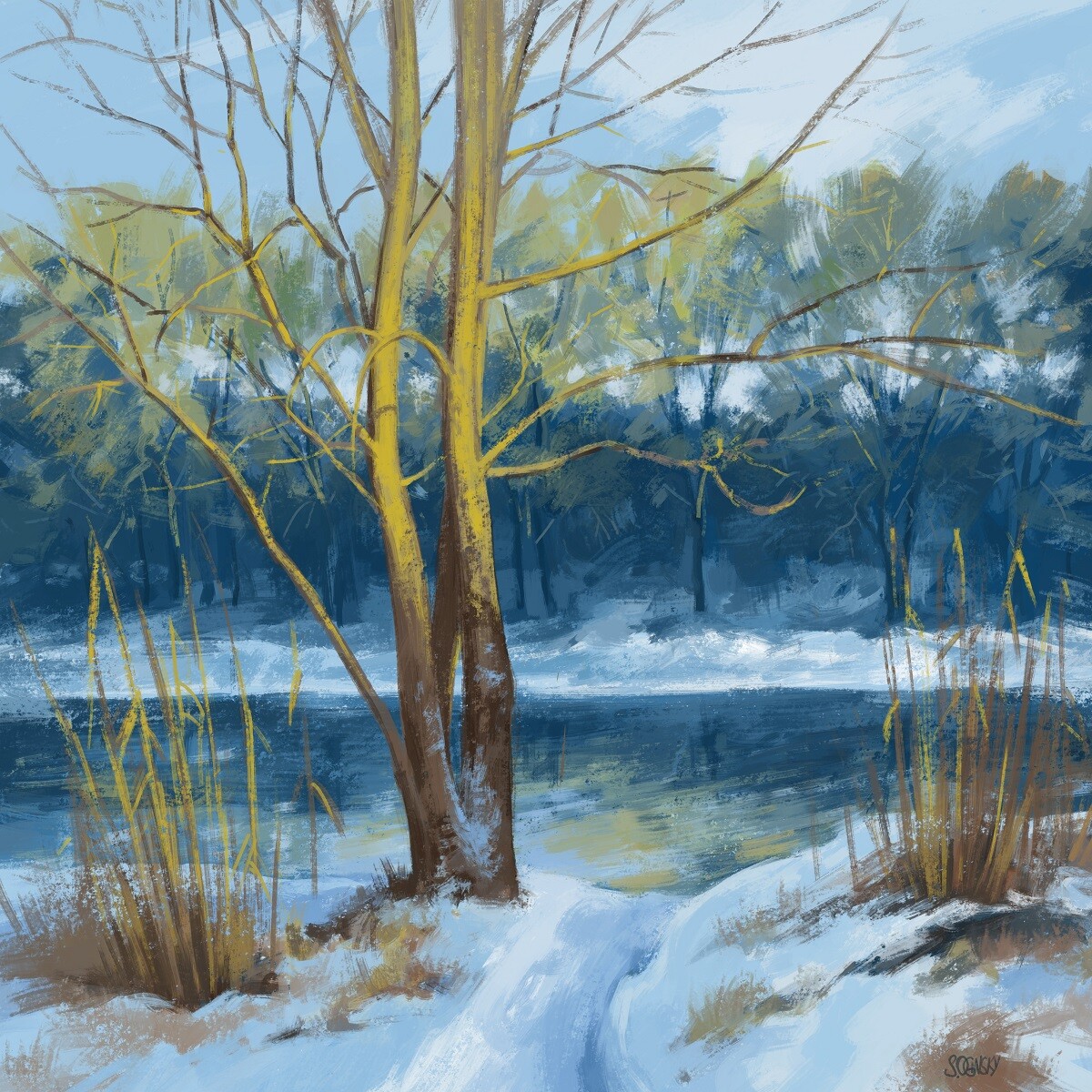 ArtStation - Winter etude