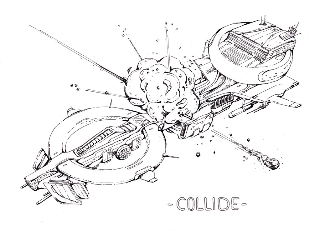 ArtStation - Collide (inktober 21 - 17)