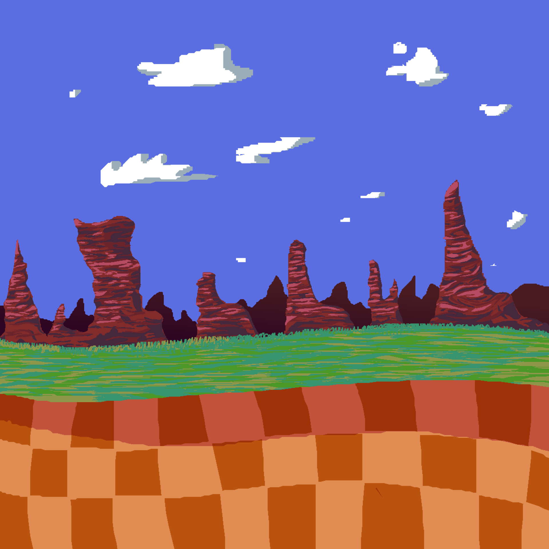 ArtStation - Mountains and green road