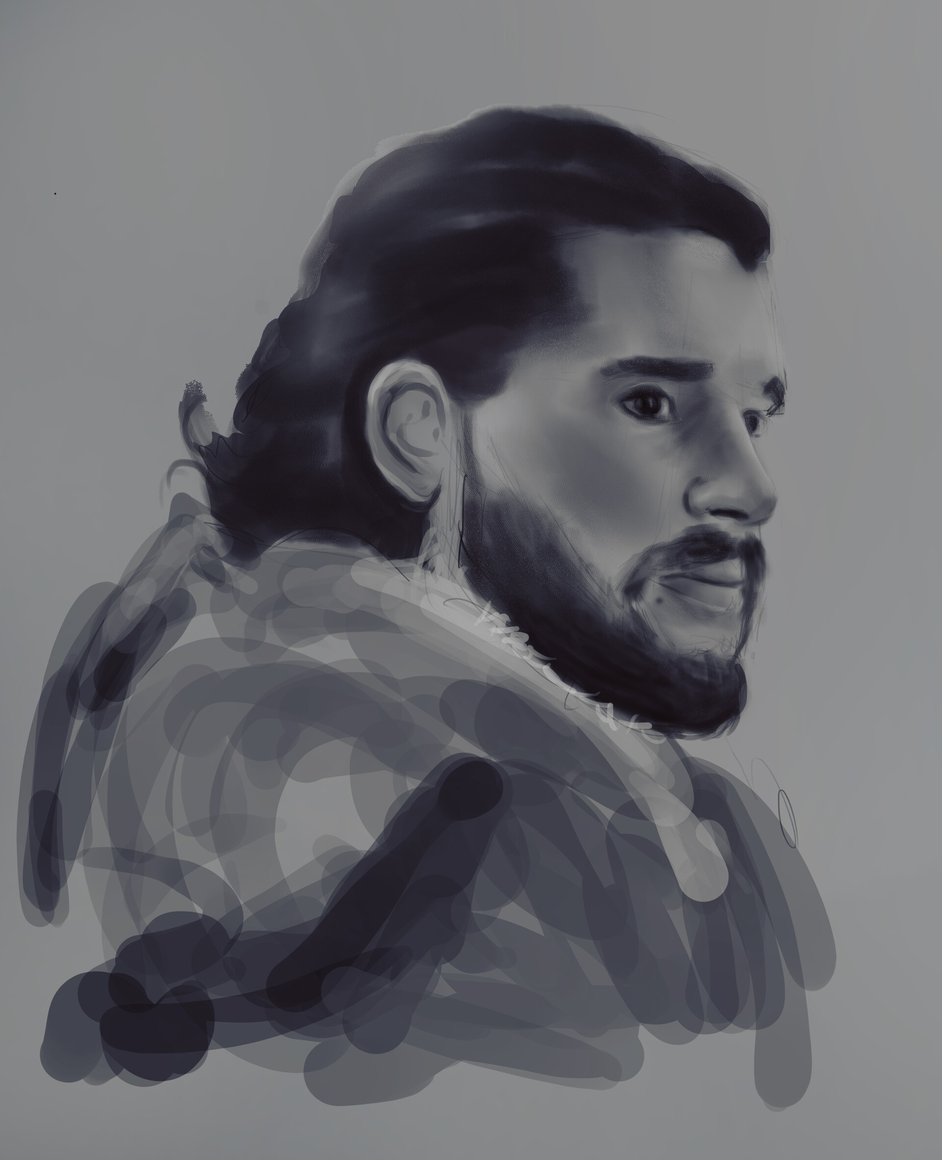 ArtStation - Jon Snow Portrait Study
