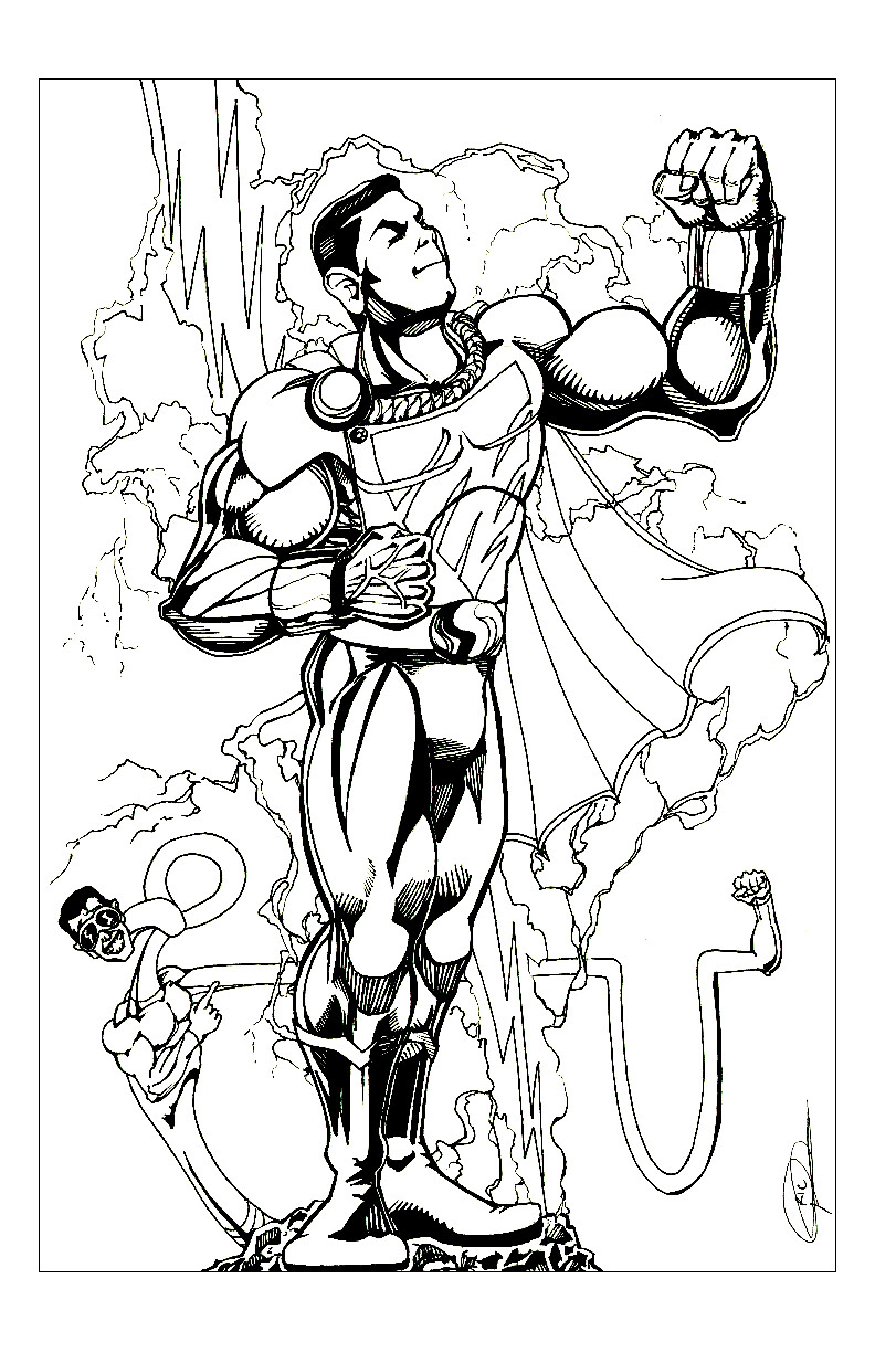 plastic man coloring pages