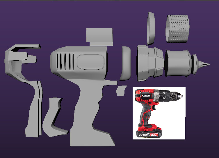 ArtStation - Hand Drill + Tool set