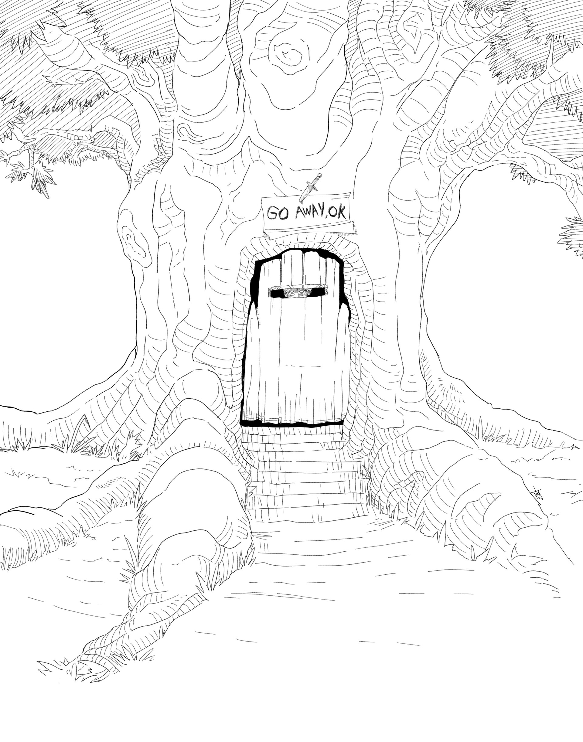 hobbit hole coloring pages