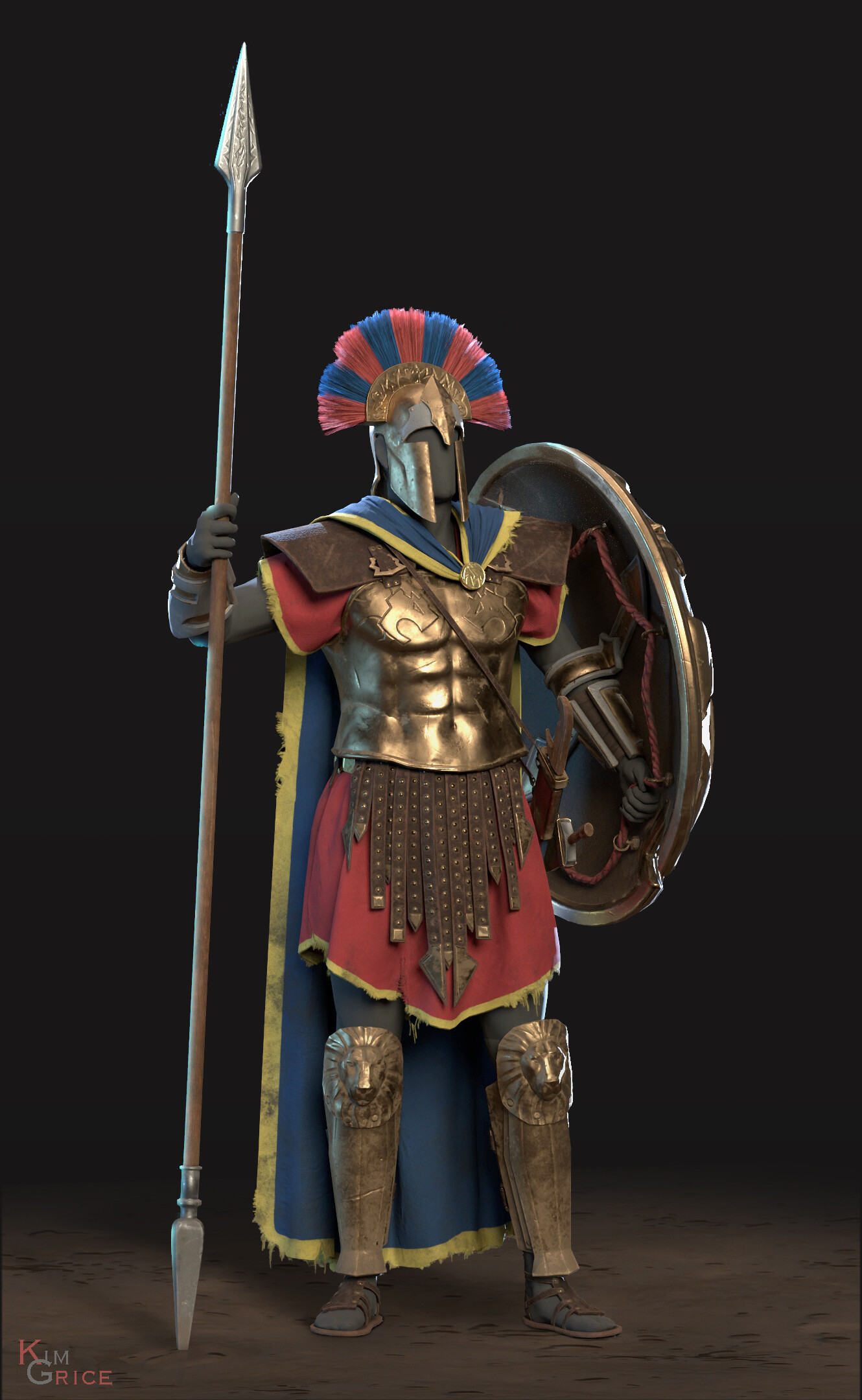 Kim Grice - Spartan Polemarch - Epic Games Historic Costume Contest Winner