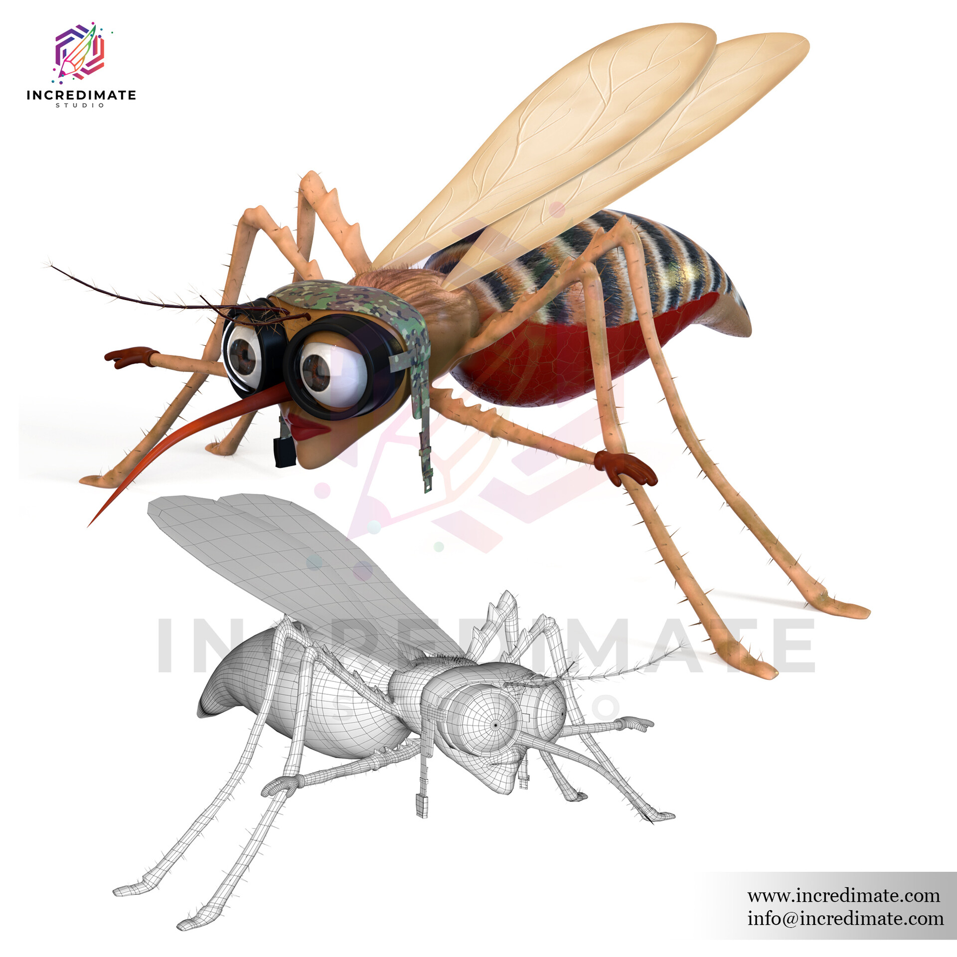 Incredimate Studio - Mosquito 3D Character