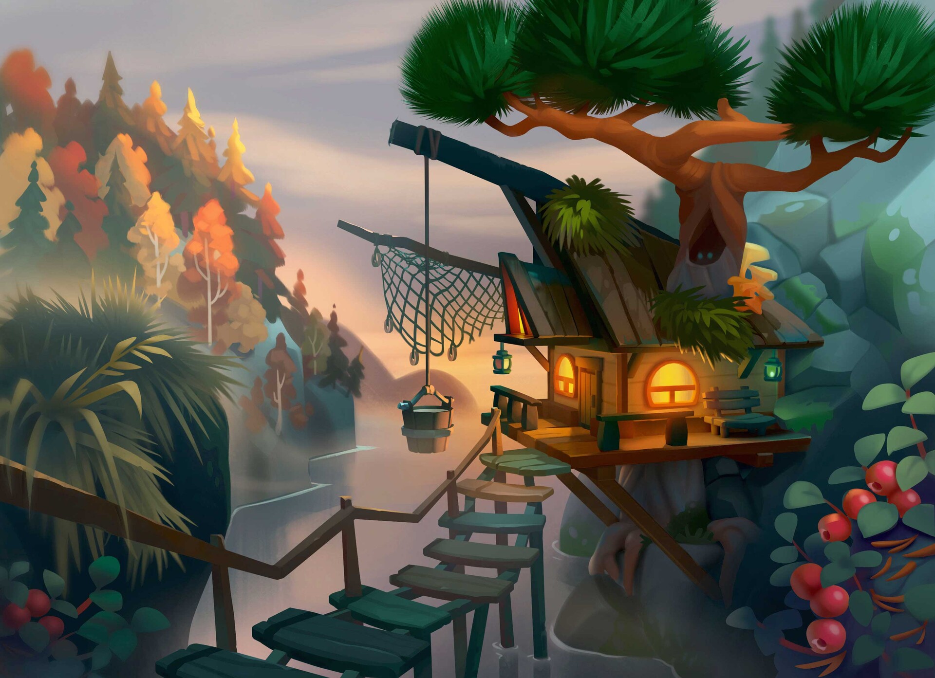 ArtStation - Troll hut on the fjord