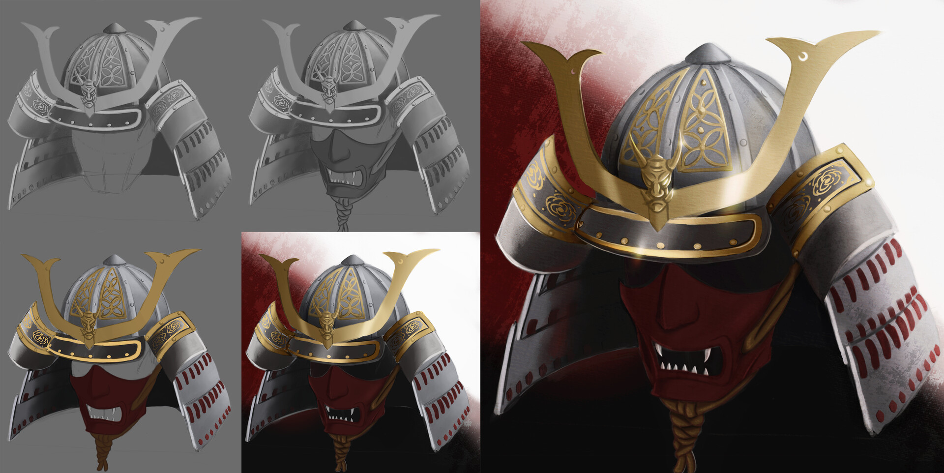 ArtStation - Samurai helmet