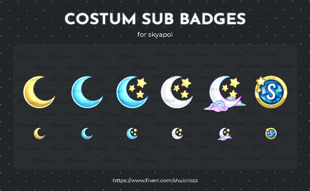 ArtStation - Crescent Moon . S Badge | Sub Badge Commission