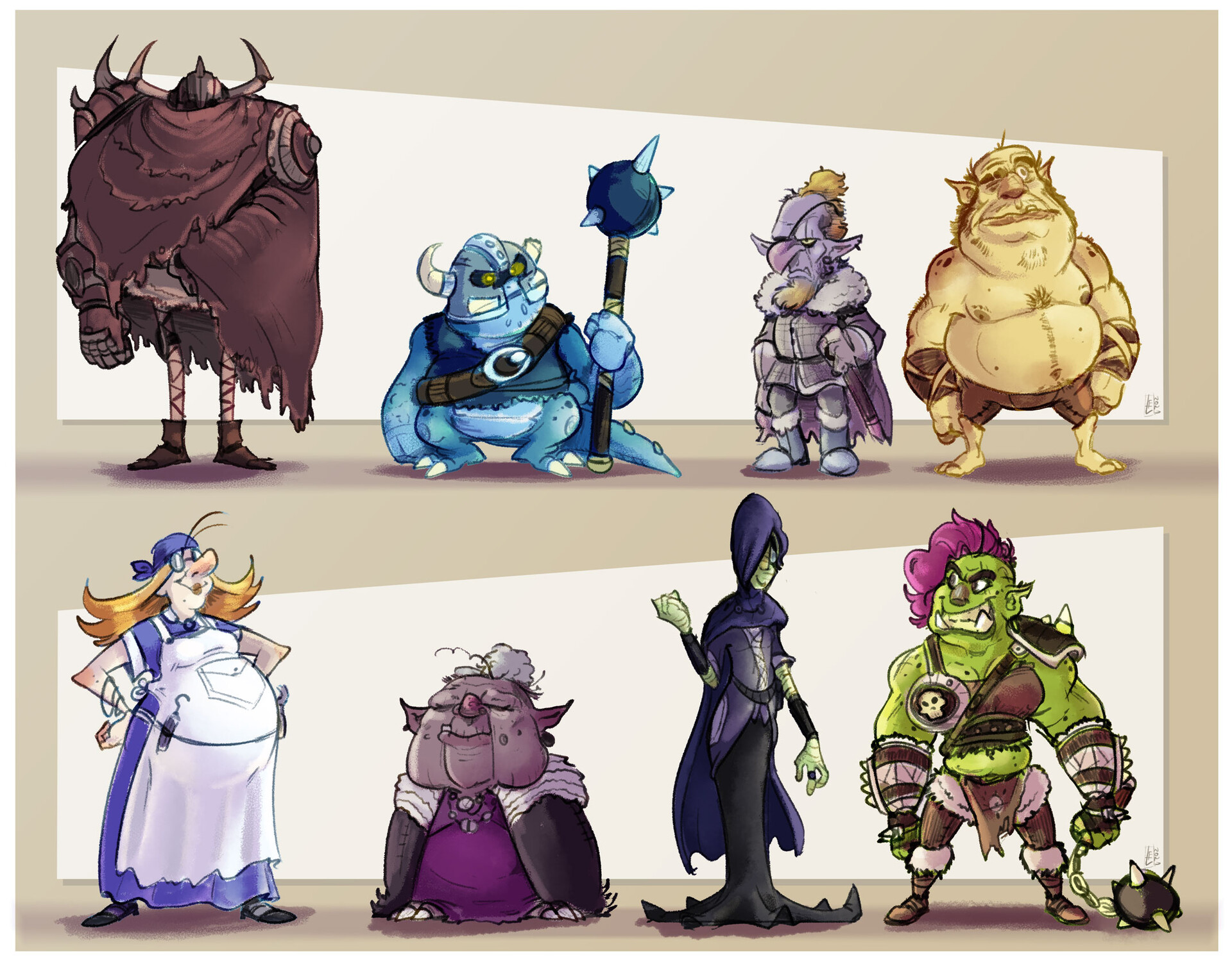 ArtStation - Fantasy Character Design Line up