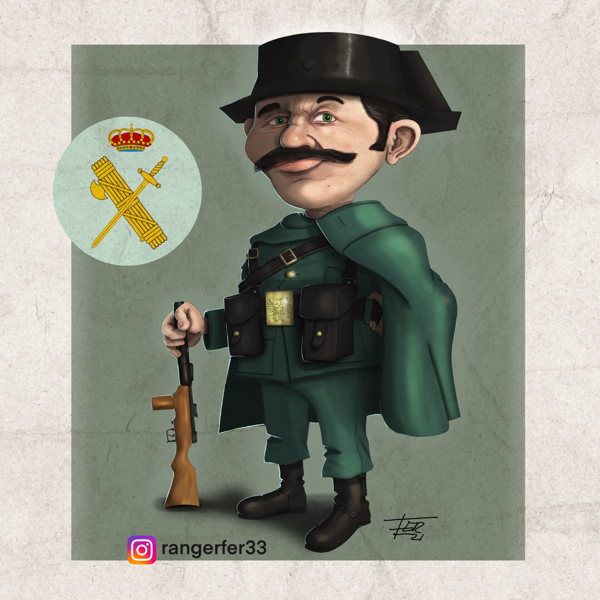 ArtStation - Guardia Civil Cartoon