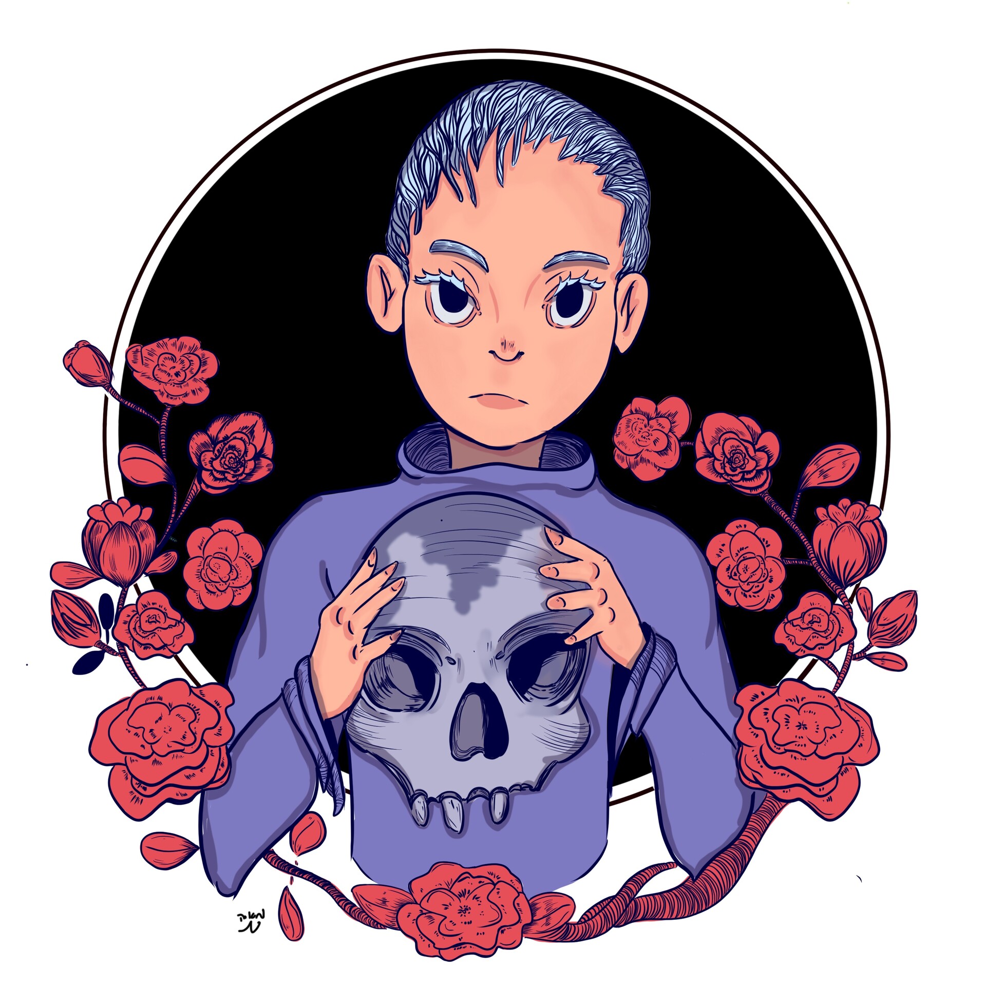 ArtStation - Kid with skull