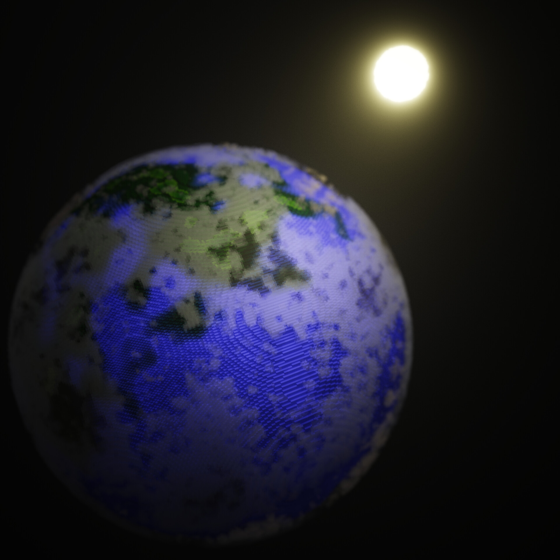 MrBiggles - Planet created in Magicavoxel with my new planet shader (on GitHub)