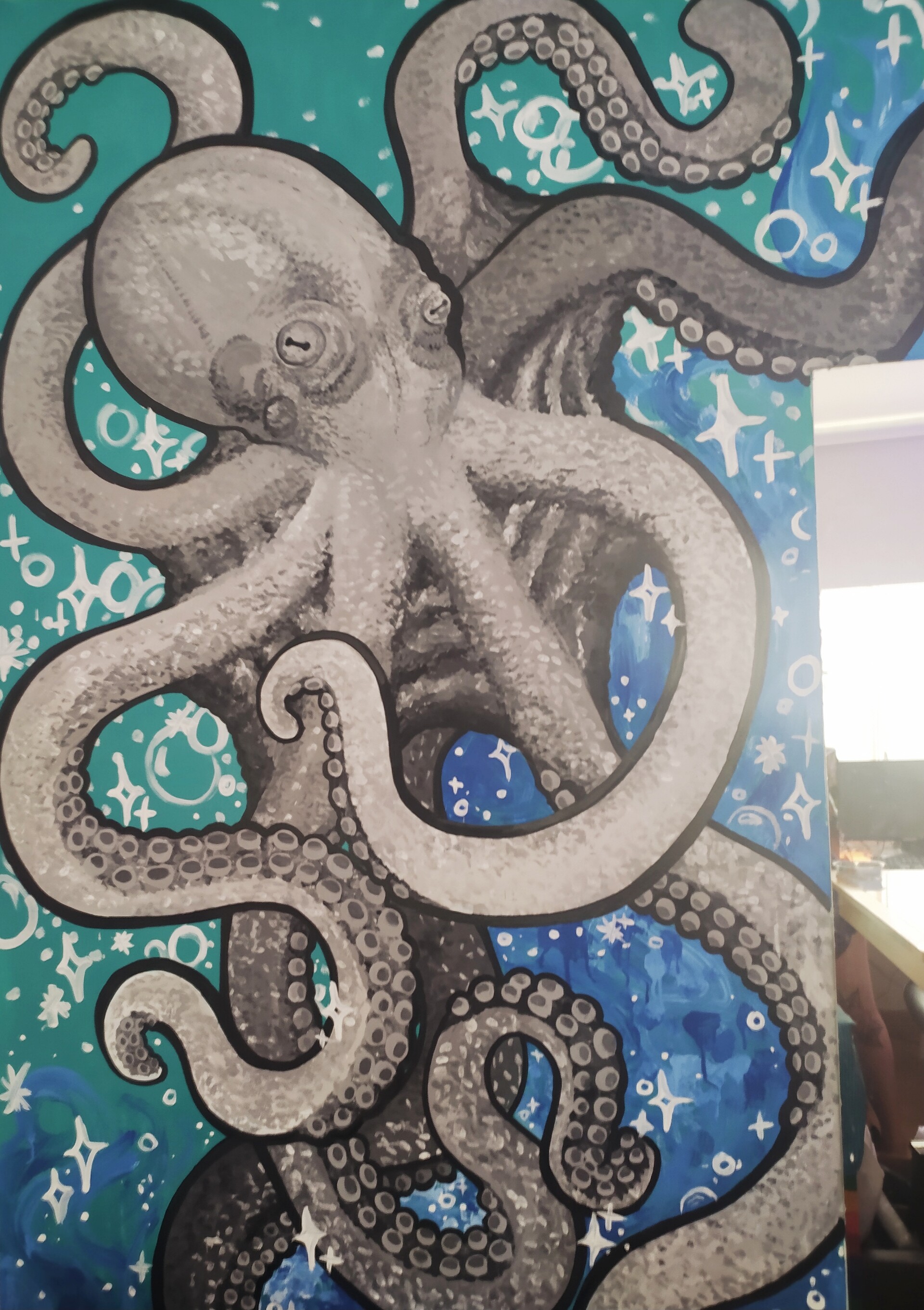 ArtStation - Wall painting - octopus