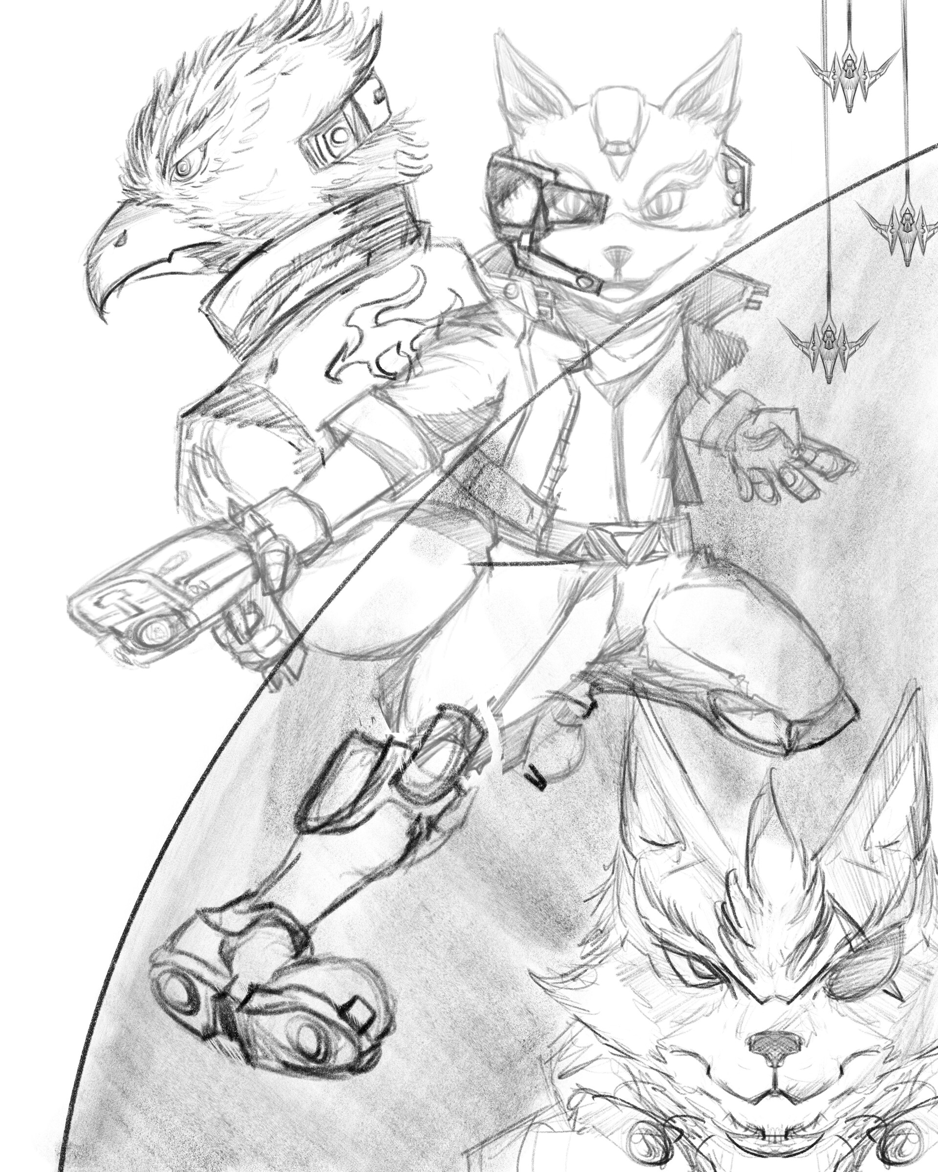 fox super smash bros coloring pages