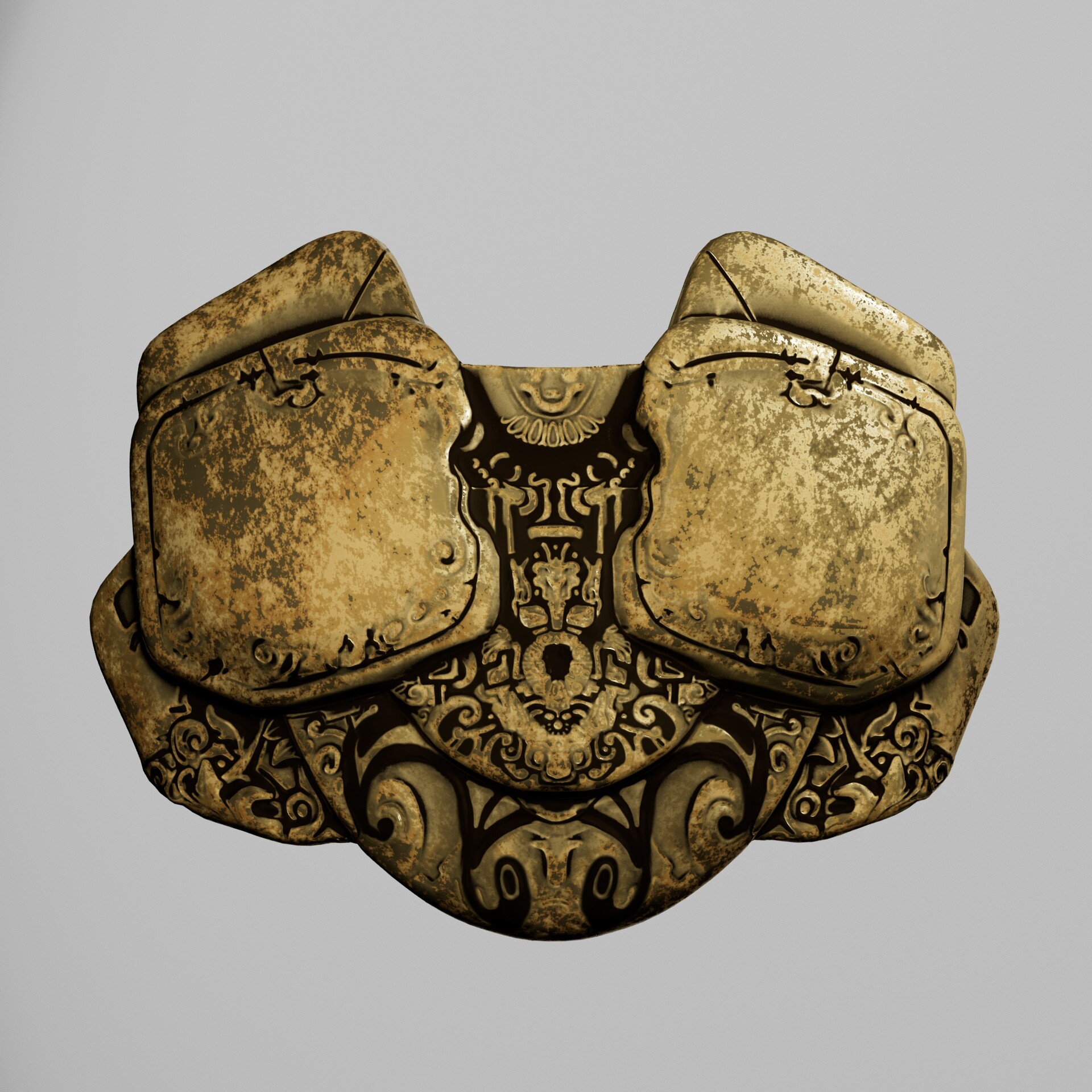 ArtStation - low-poly ordinator's (morrowind) chestpiece texturing study.
