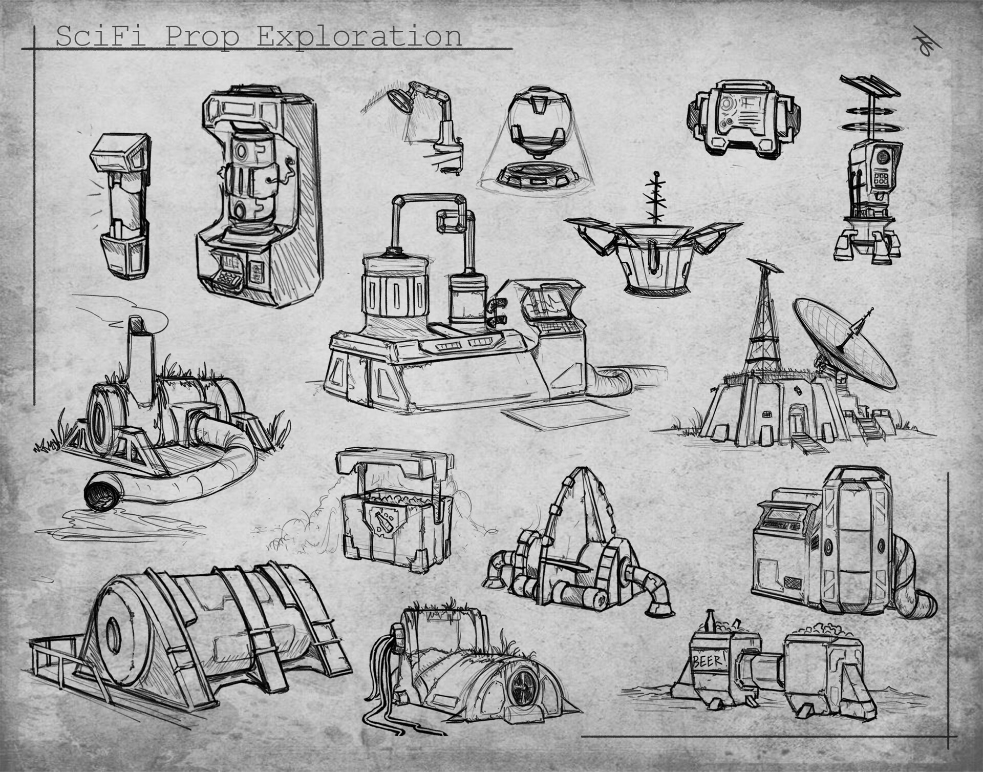 ArtStation - Hard Surface Prop Sketches