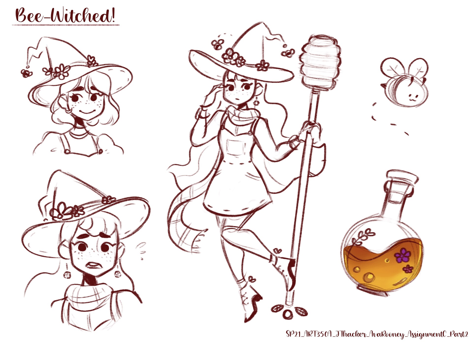 ArtStation - Bee-Witched! - Storyboard Concept Sketches