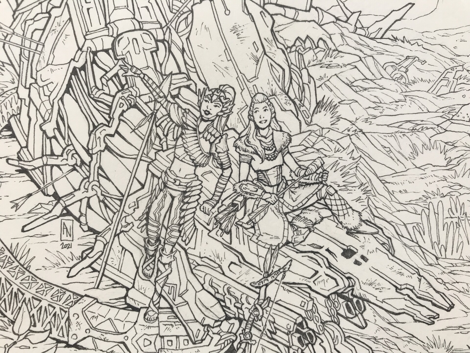 horizon coloring pages